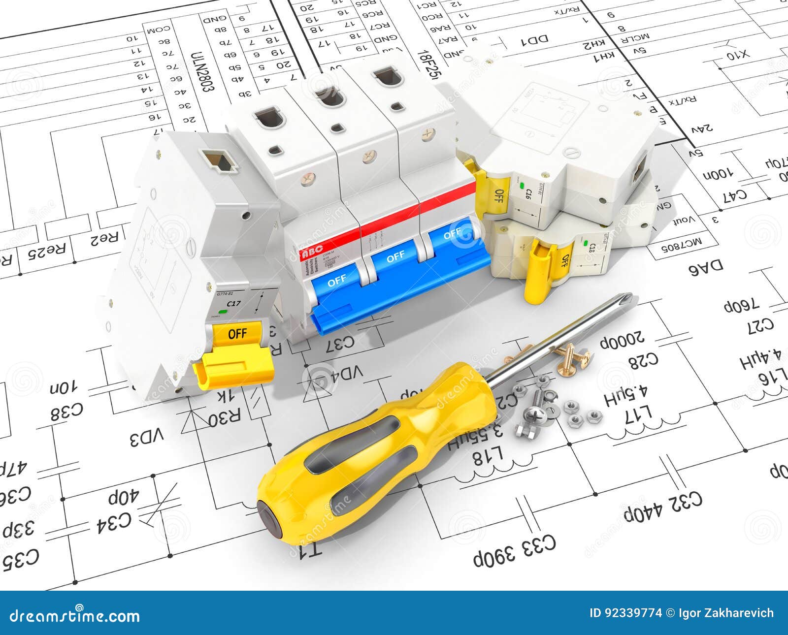 Circuit Breakers Box Icon Cartoon Vector | CartoonDealer.com #151160475