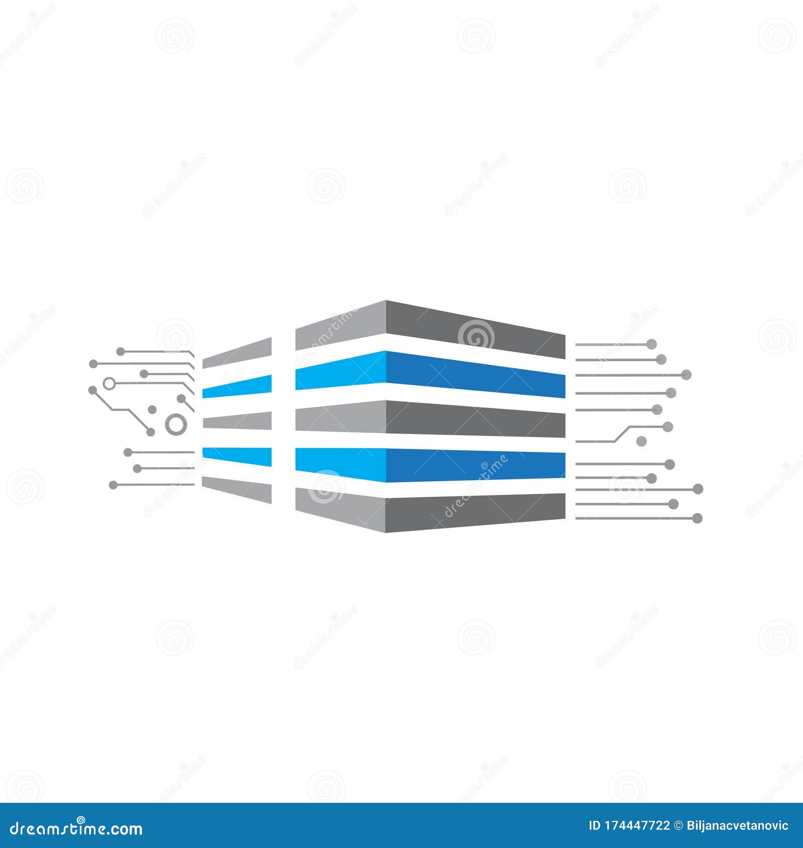 Circuit and building stock vector. Illustration of construction - 174447722