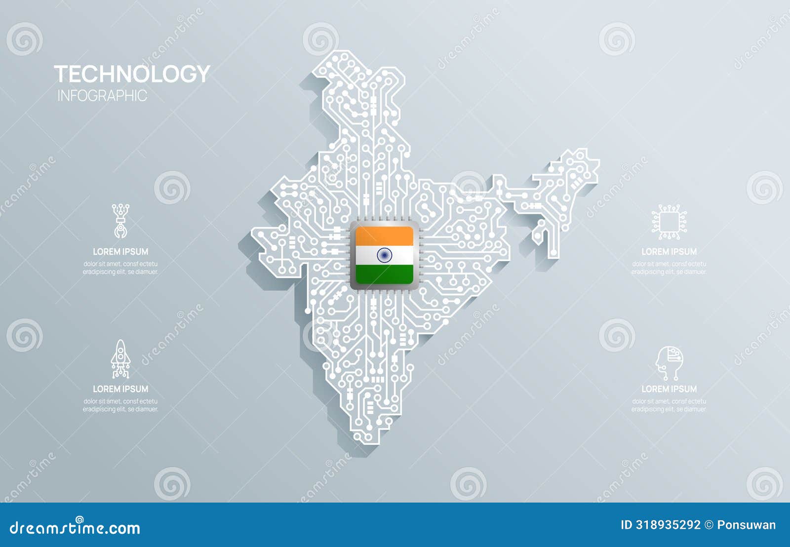 Circuit Chip Board Semiconductor Technology Infographic. Infograph ...