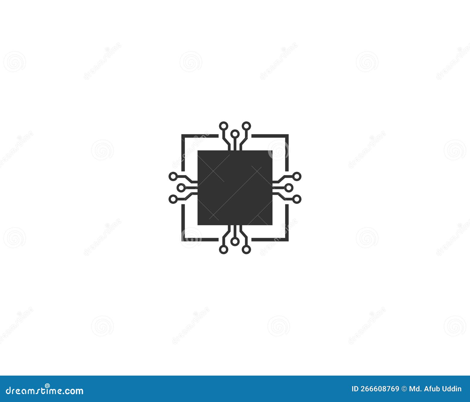 Circuit Chip Icon Logo Design Stock Vector - Illustration of icon, font ...