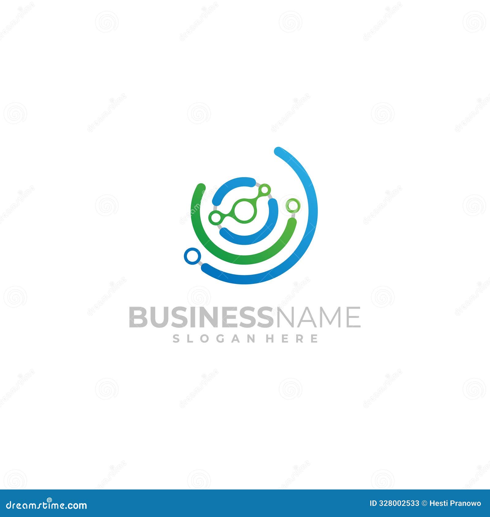 Circle Tech Logo Line Connection Integrate Concept. Round Logo Wifi ...