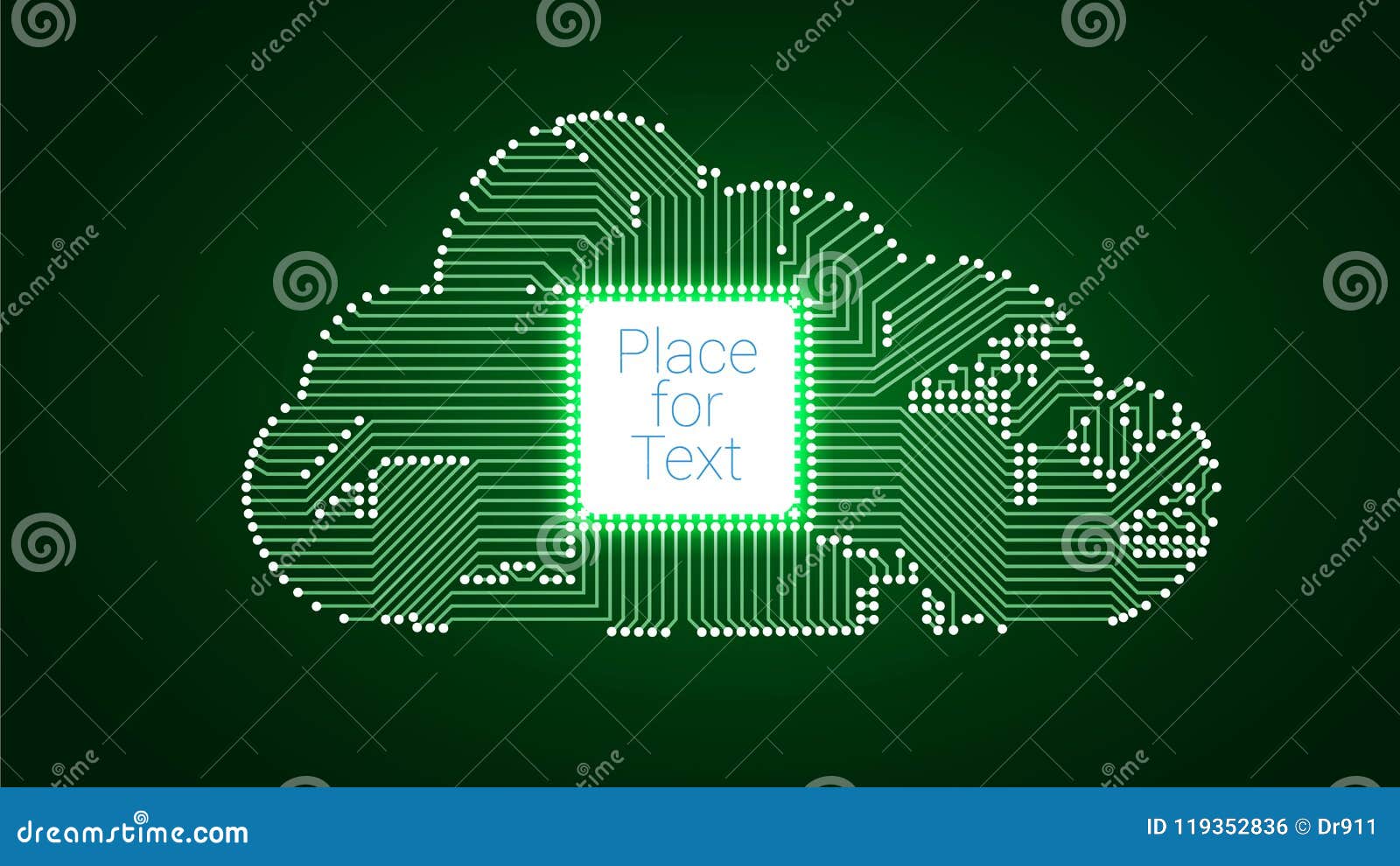 Circuit cloud computing stock vector. Illustration of pattern - 119352836