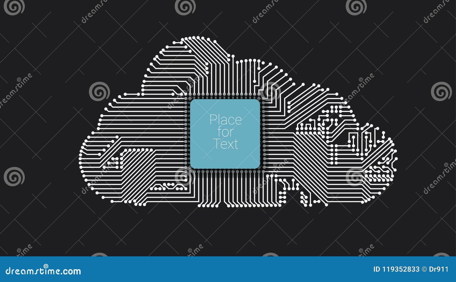 Circuit cloud computing stock vector. Illustration of electric - 119352833