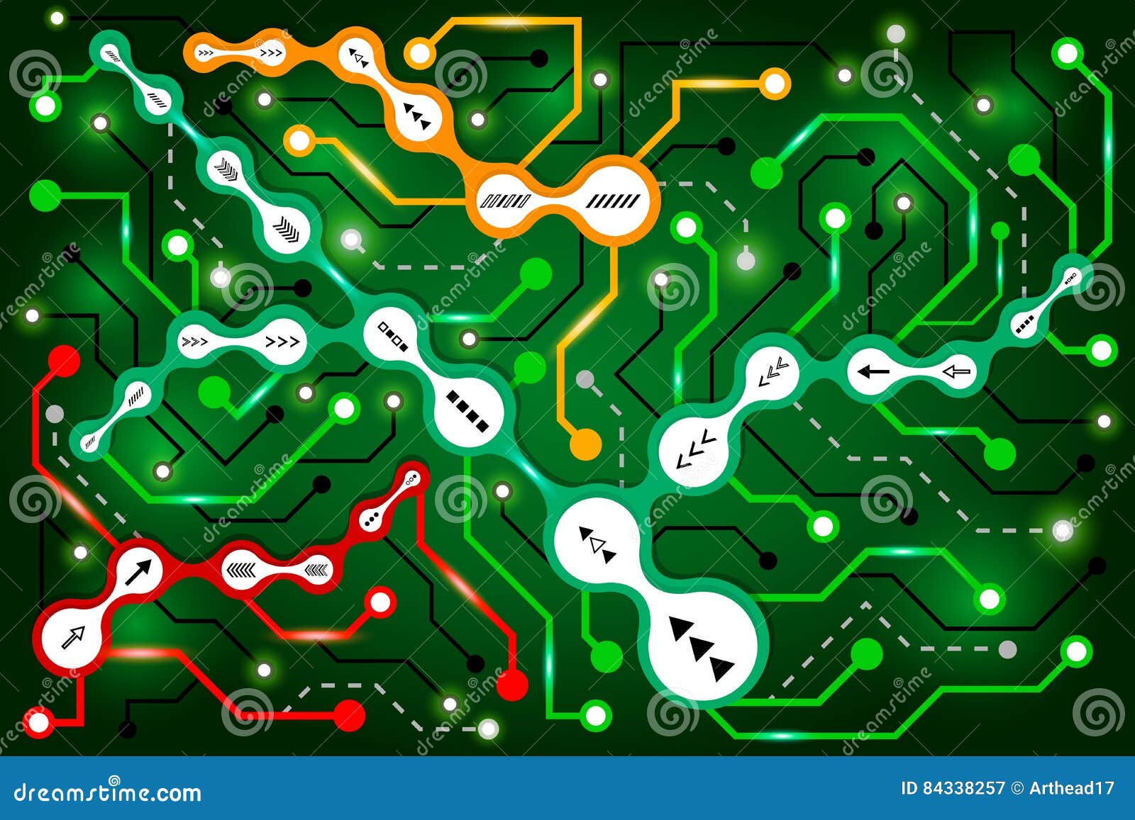 Circuit Communication Technology Background. Stock Vector ...