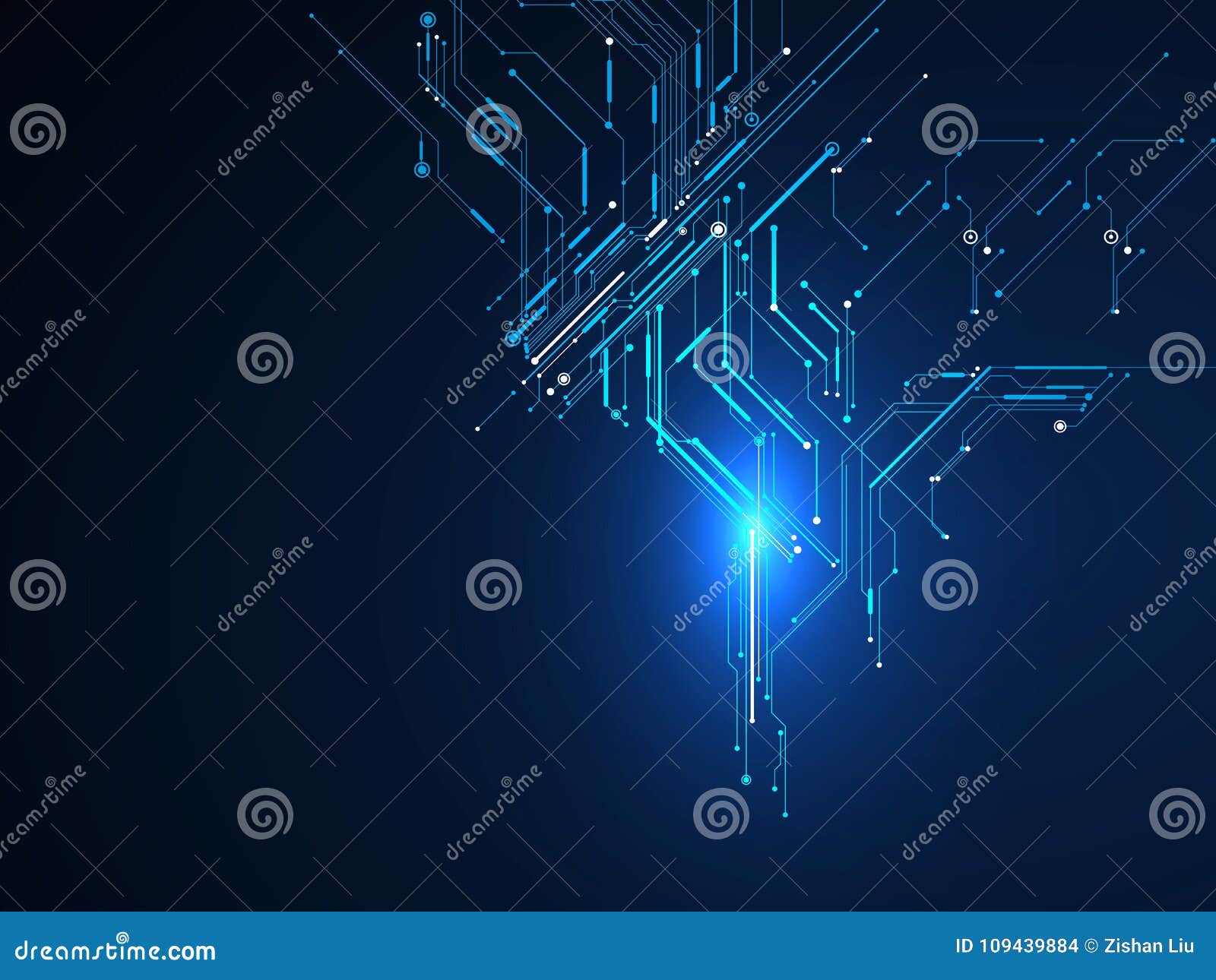 Circuit Composed of Abstract Graphics. Stock Illustration ...