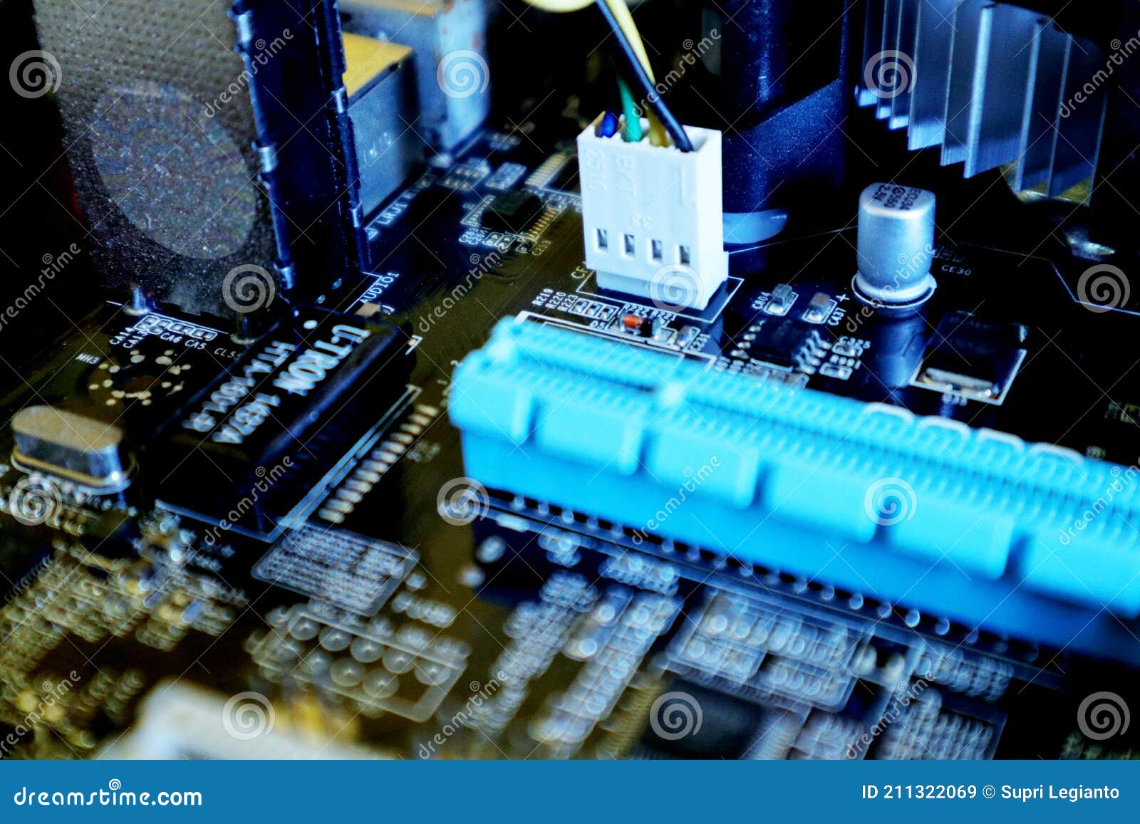 A Circuit of computer pcb stock image. Image of hall - 211322069