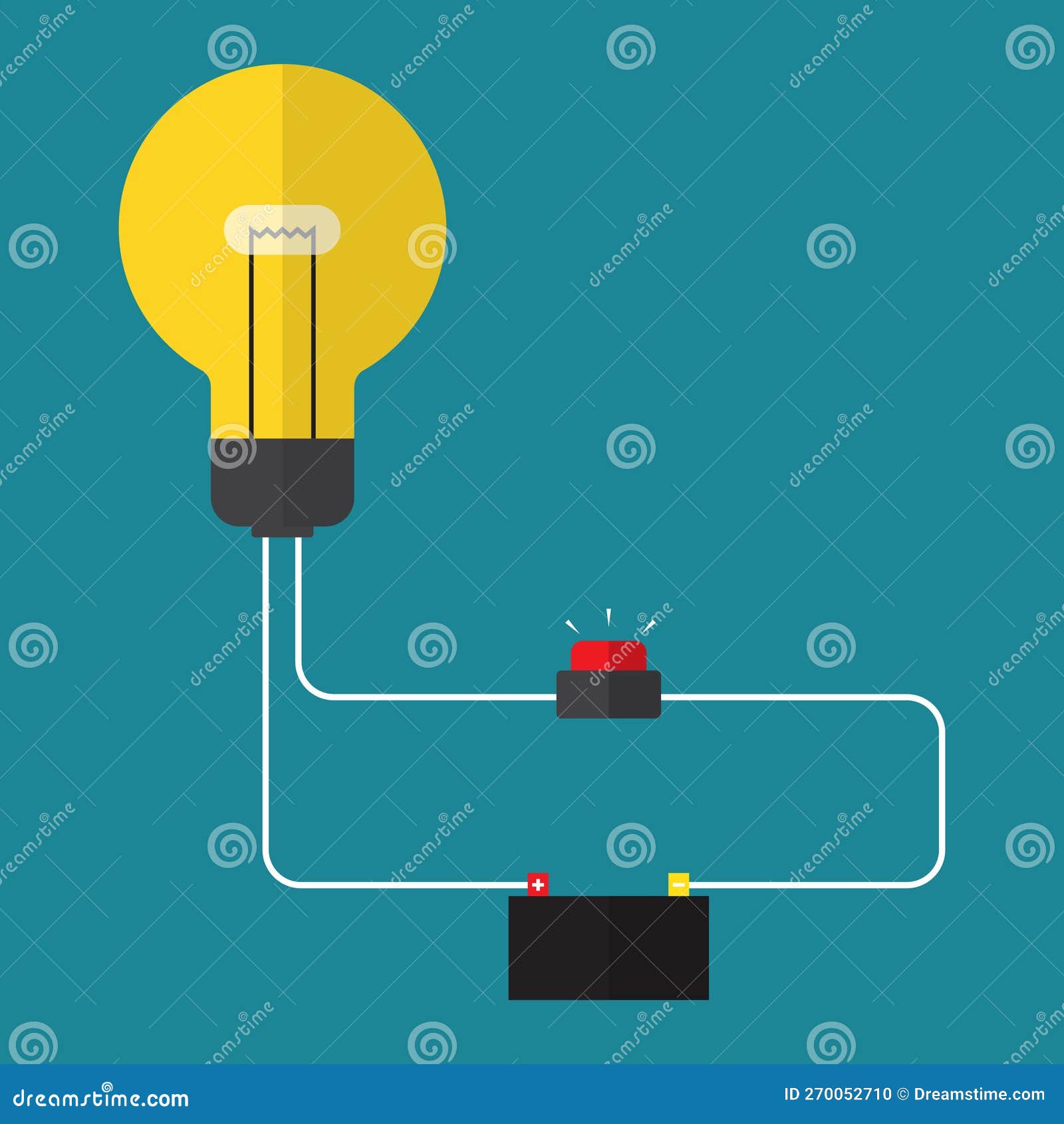 Circuit. Concept of Power Switch Stock Vector - Illustration of line ...