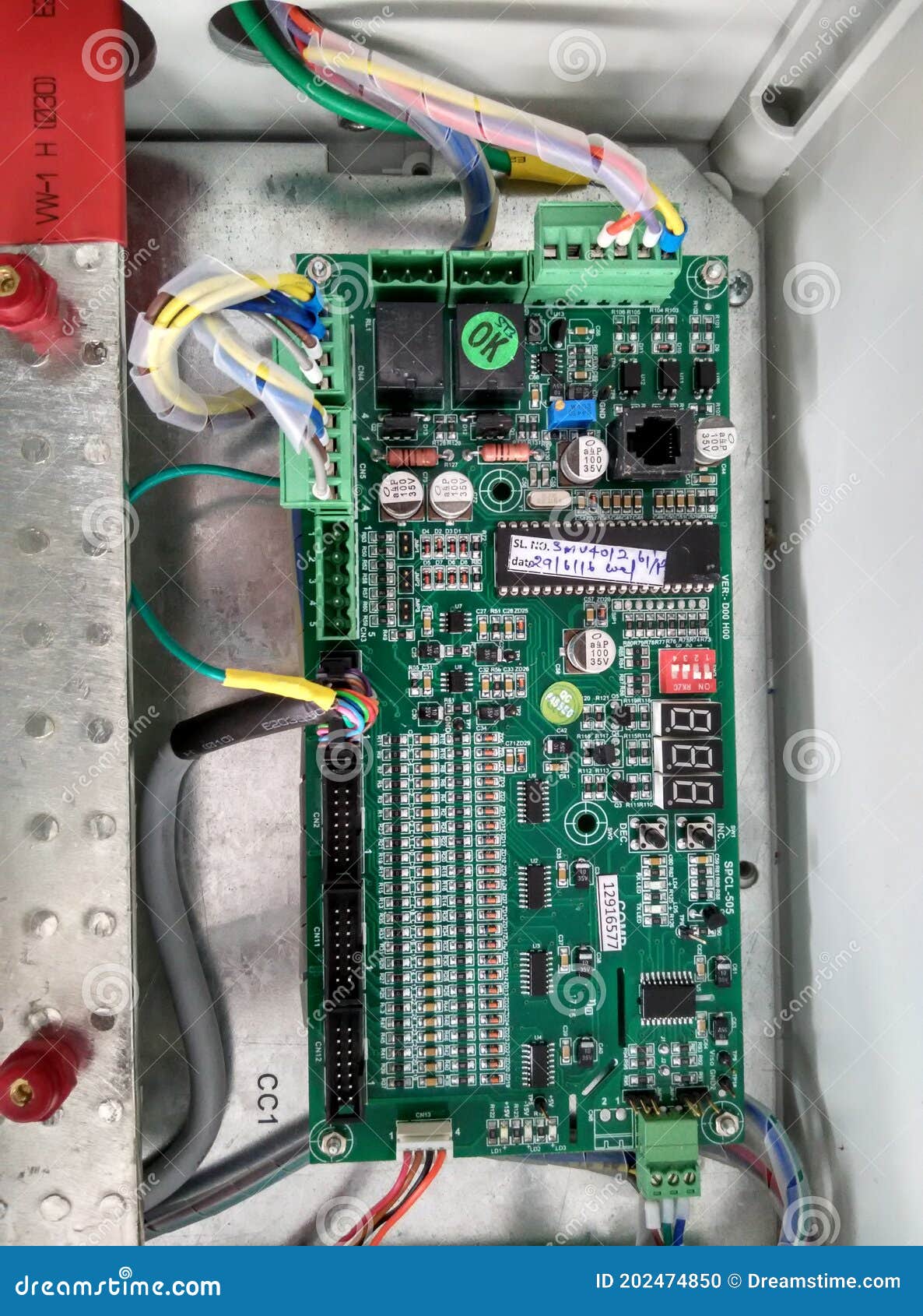 Circuit Connection with Busbar and Other Connecting Wires Stock Photo ...