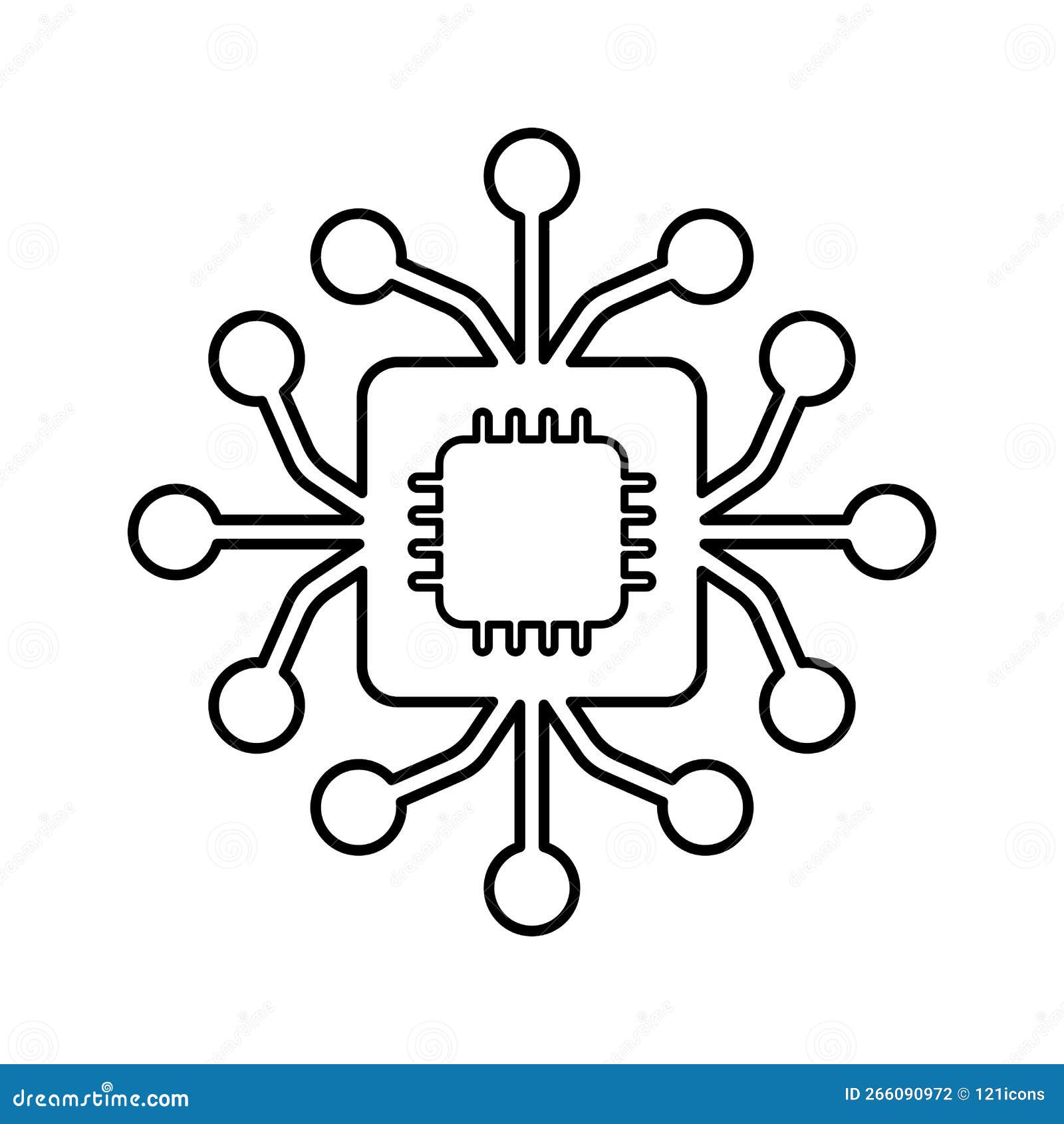 Circuit, Connection, Digital Line Icon. Outline Vector Stock ...