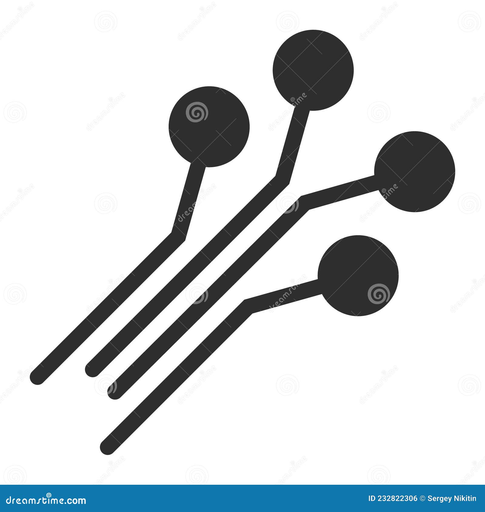 Circuit Connectors Flat Icon Symbol Stock Illustration - Illustration ...