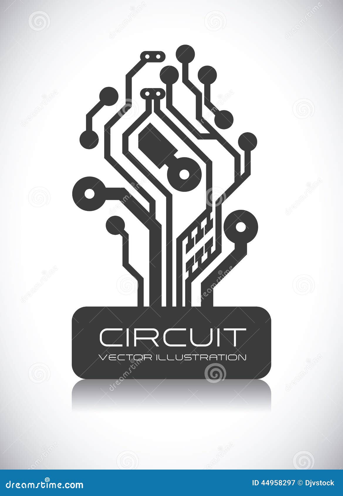 Circuit design stock vector. Illustration of science - 44958297