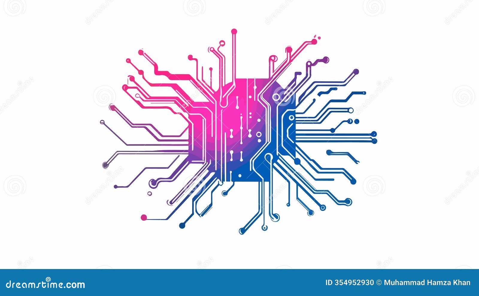 Circuit Design Vector Logo Template. Stock Illustration - Illustration ...
