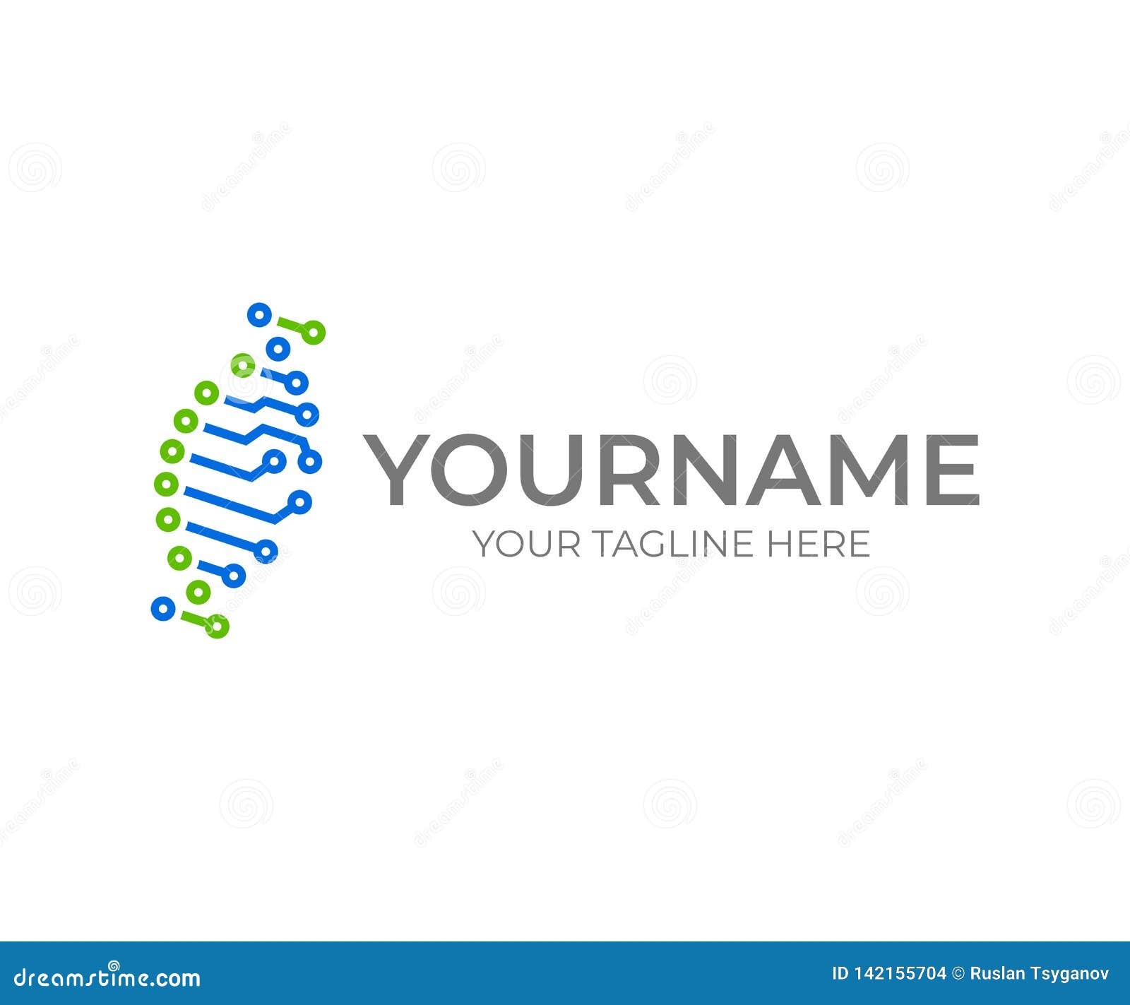 Circuit DNA Helix Logo Design. Bioinformatics Vector Design Stock ...