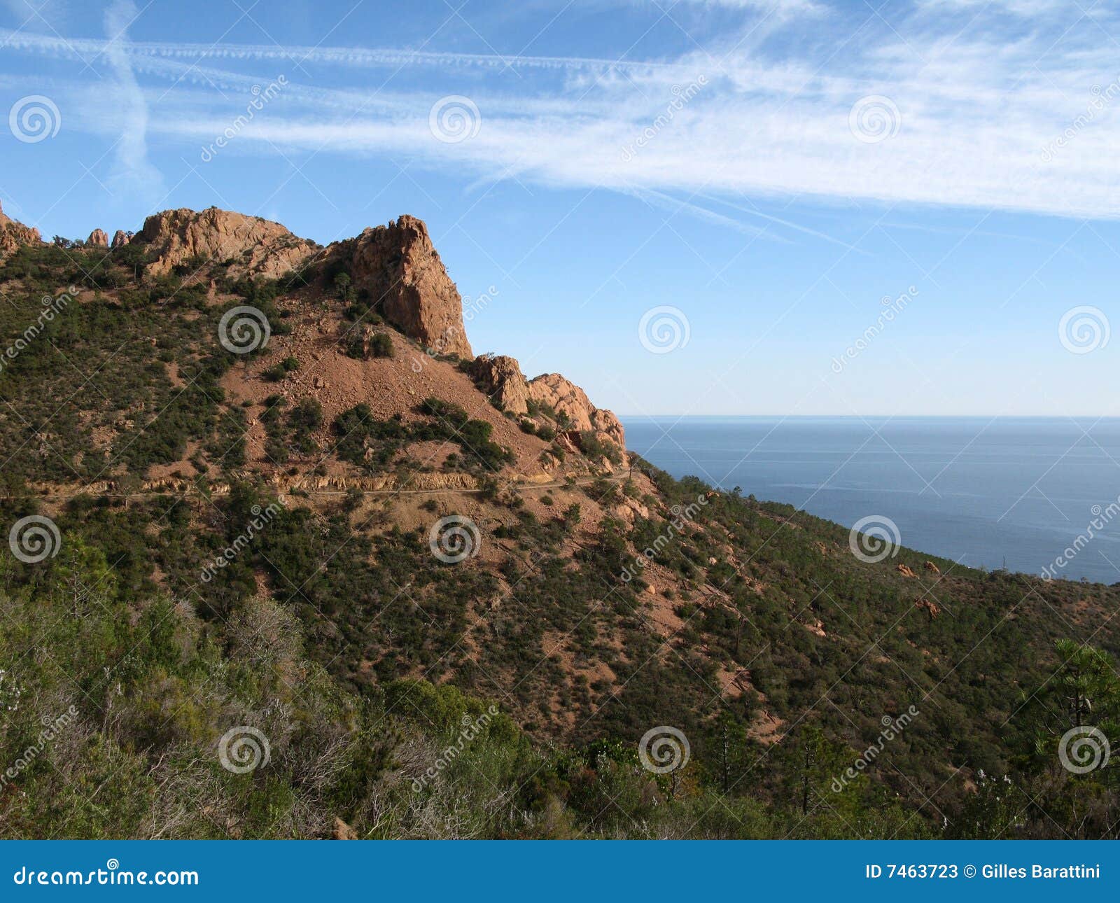 Circuit du pic du cap roux stock image. Image of region - 7463723