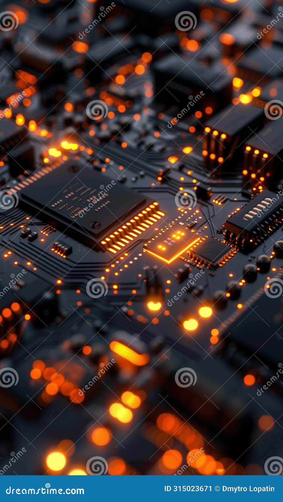 Circuit Electronic Board with Microchip, Hardware and Technology ...