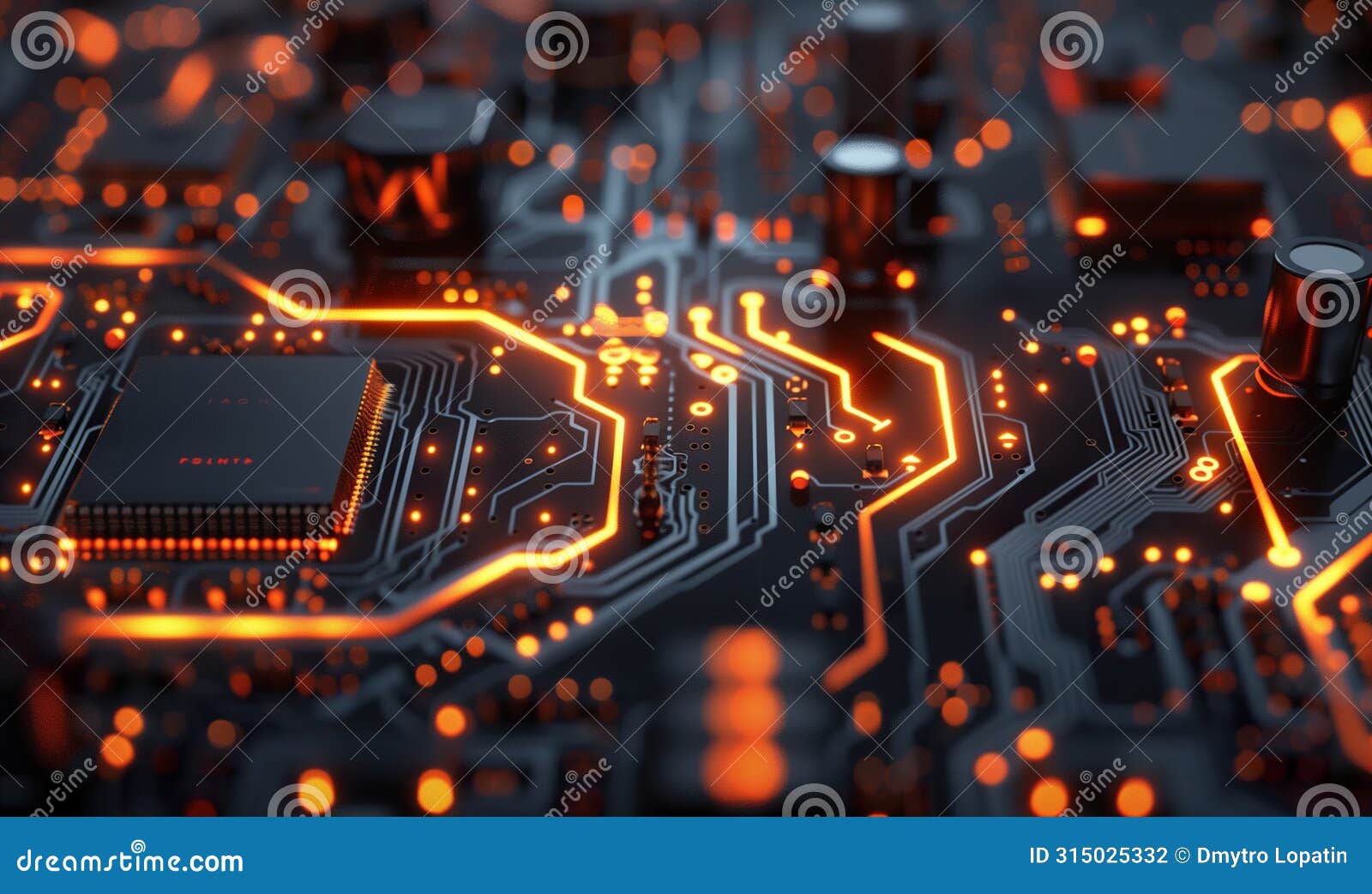 Circuit Electronic Board with Microchip, Hardware and Technology ...