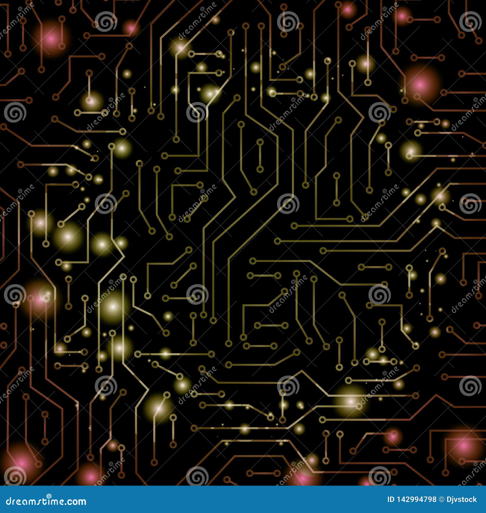 Circuit Electronic Pattern Background Stock Illustration - Illustration ...