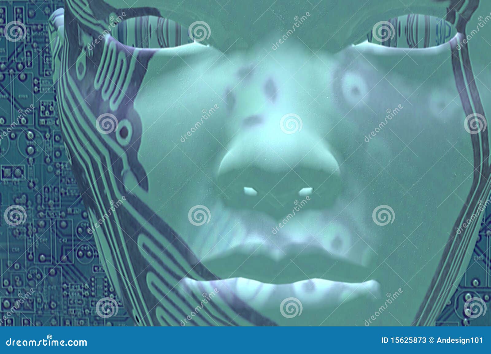 Circuit face stock illustration. Illustration of modern - 15625873