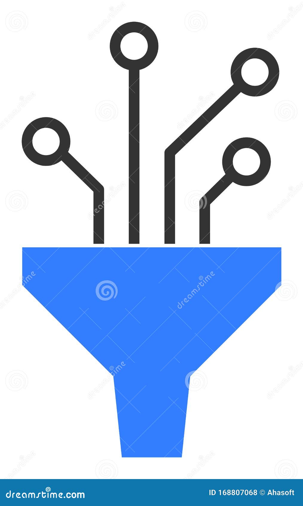 Flat Raster Circuit Filter Icon Stock Illustration - Illustration of ...