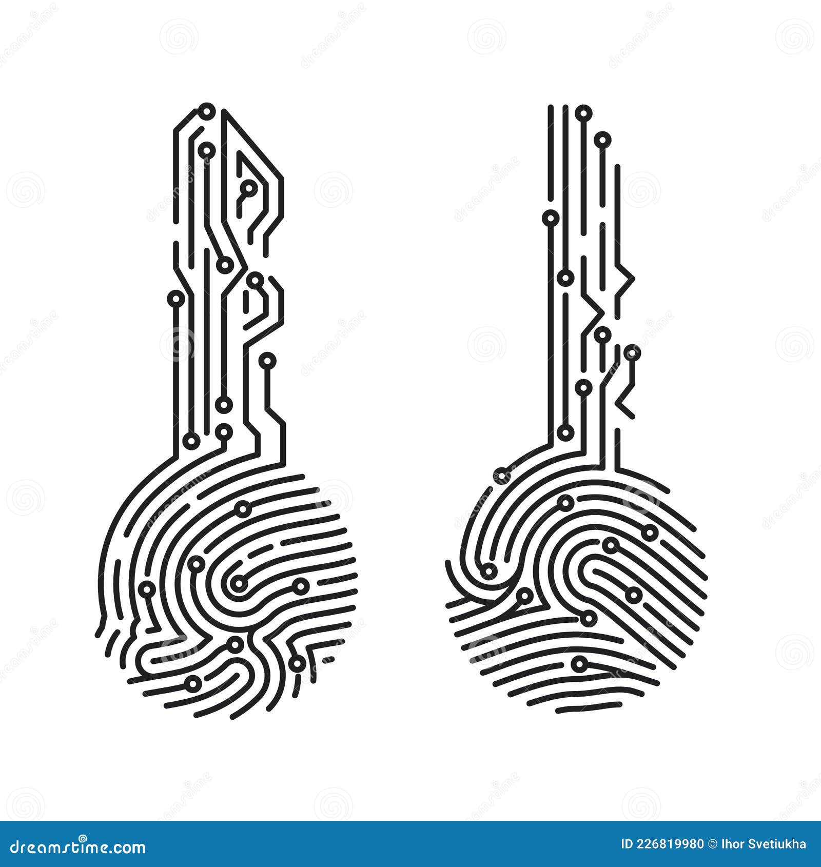Circuit Fingerprint Key. Security System User Verification. Biometric ...