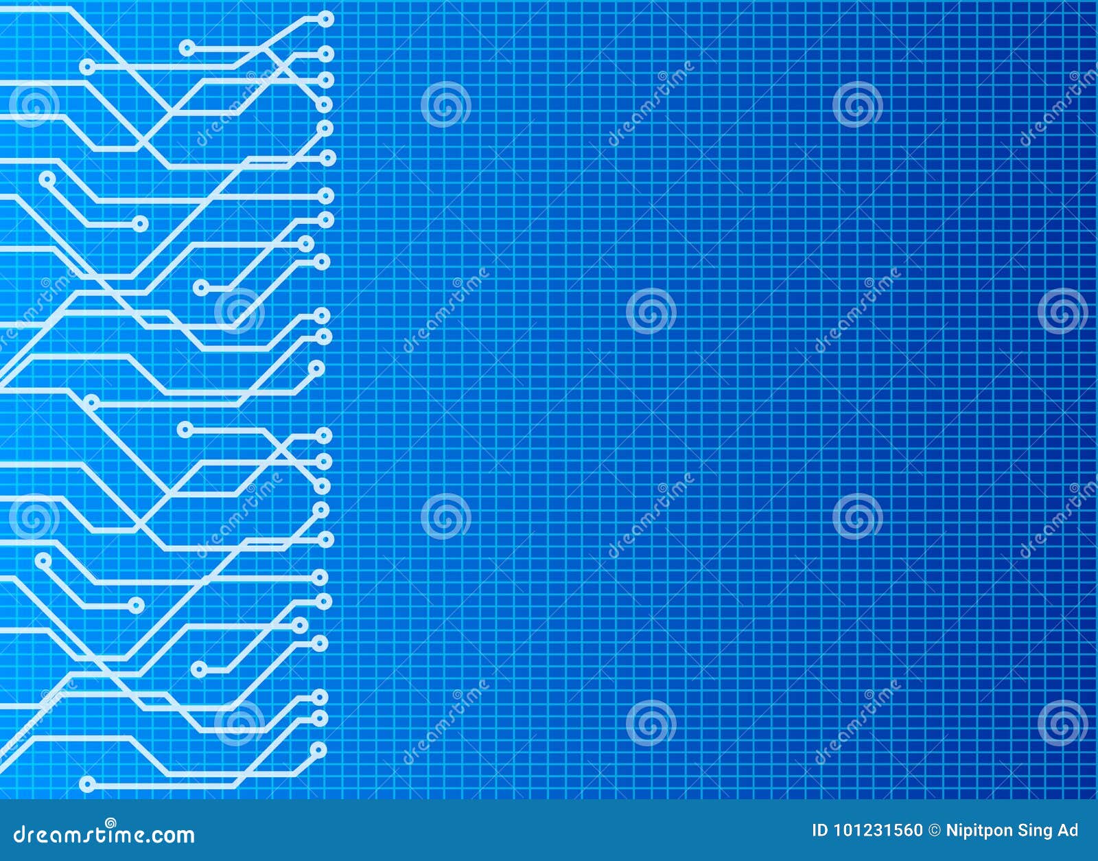 Circuit and Grid Background Technology, Abstract Technology Stock ...