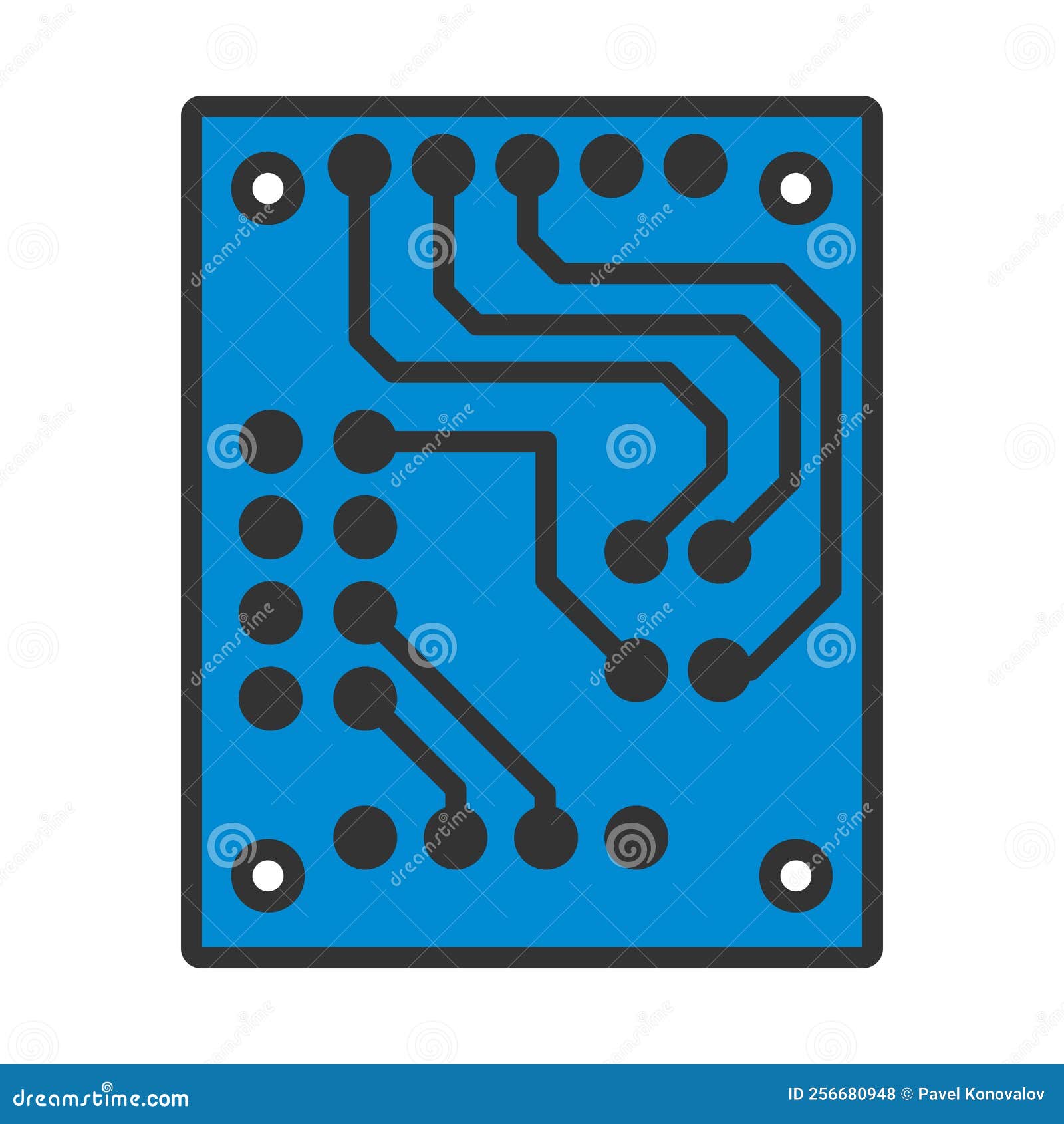 Circuit Icon stock vector. Illustration of line, board - 256680948