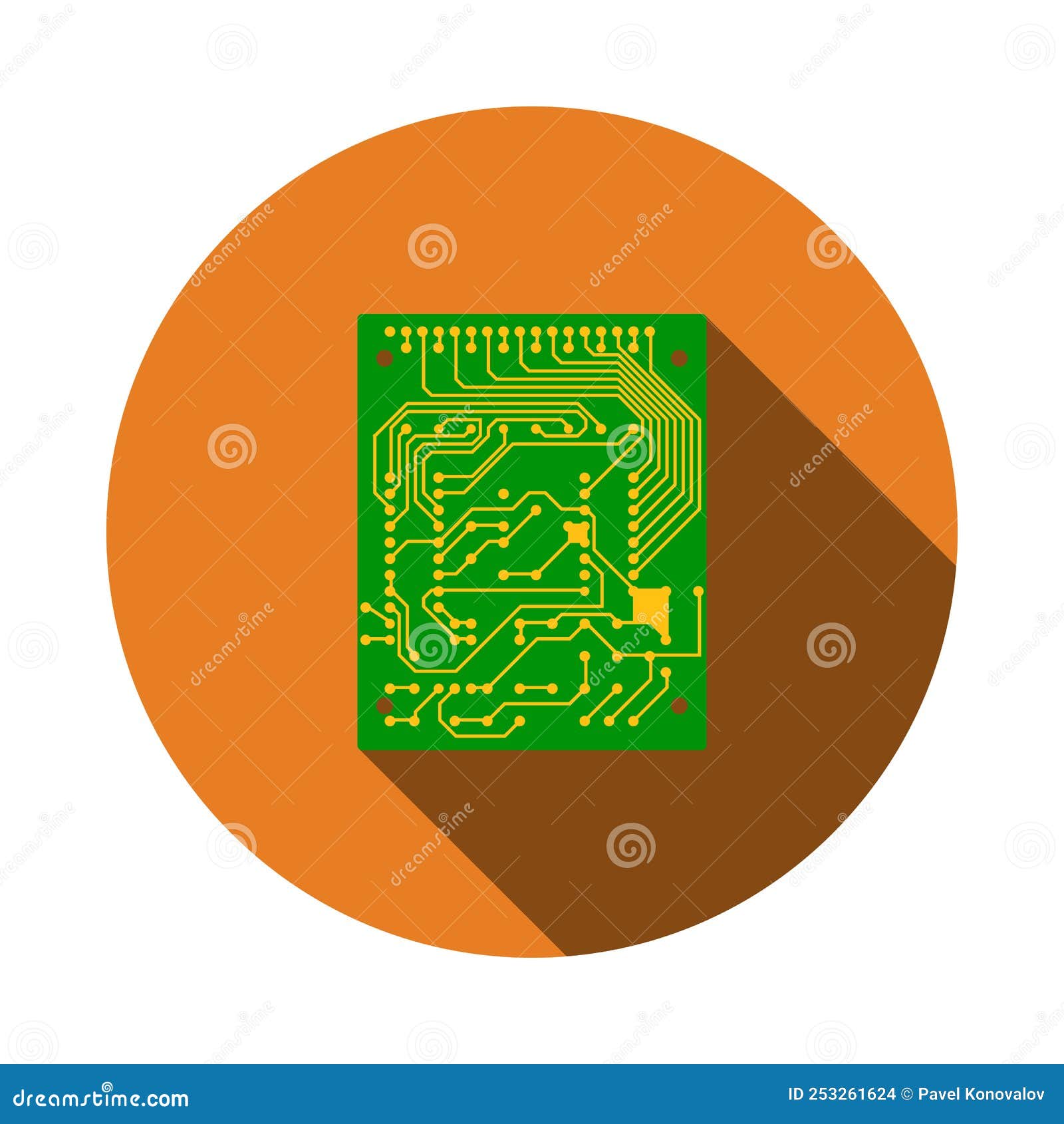 Circuit Icon stock vector. Illustration of internal - 253261624