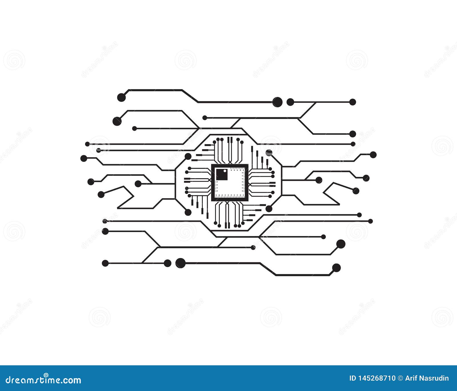 Circuit Illustration Vector Design Stock Illustration - Illustration of ...