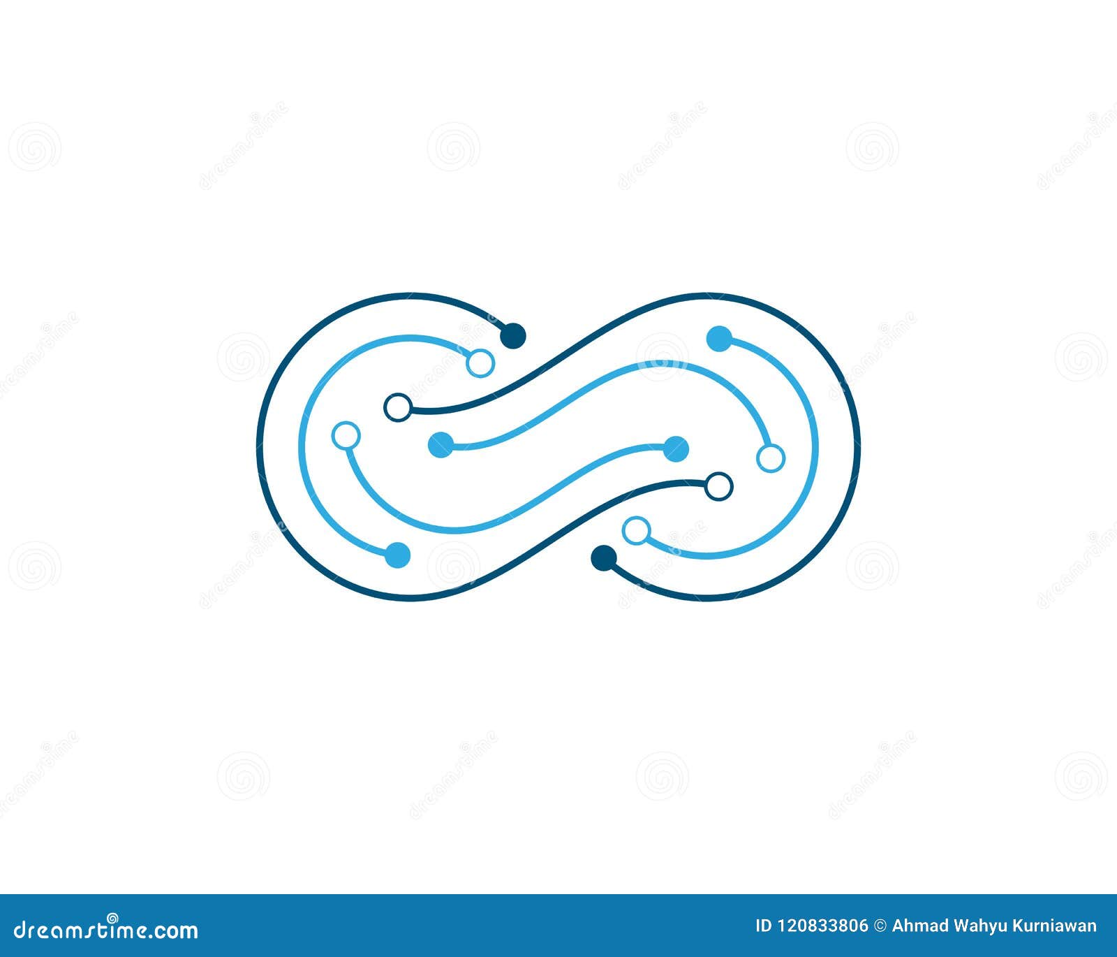Circuit Infinity Ilustration Vector Stock Vector - Illustration of ...