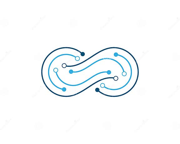 Circuit Infinity Ilustration Vector Stock Vector - Illustration of ...