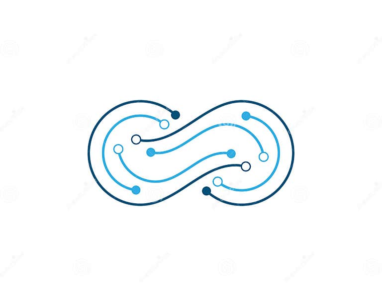 Circuit Infinity Ilustration Vector Stock Vector - Illustration of ...