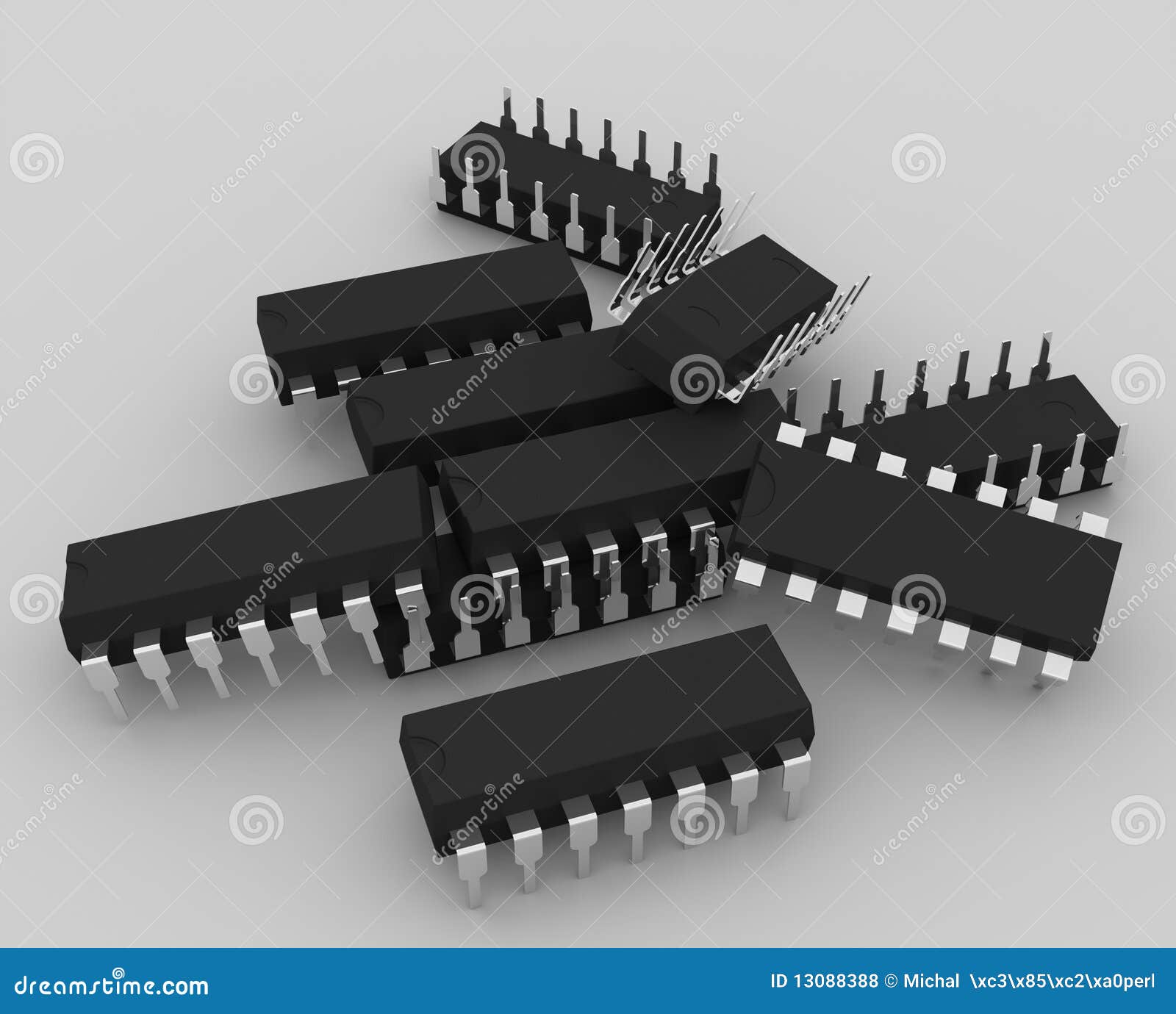 Circuit intégré illustration stock. Illustration du électrique - 13088388