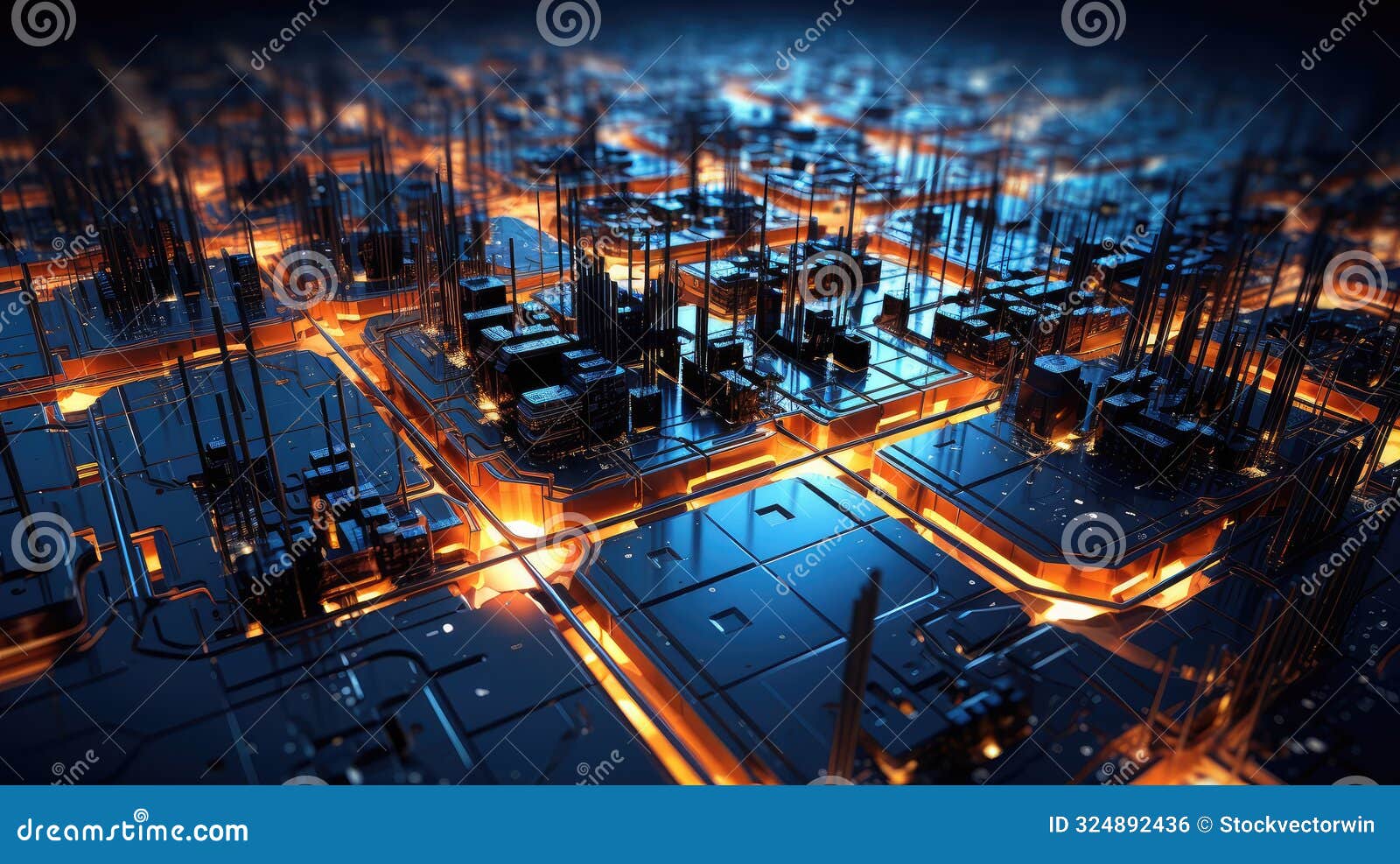 Circuit Lighting and Electrical Stock Illustration - Illustration of ...