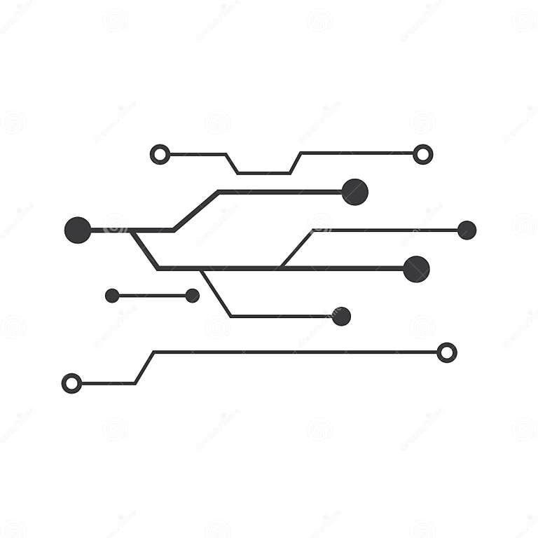 Circuit line icon stock vector. Illustration of futuristic - 331998413