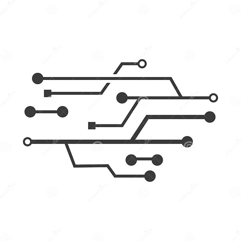 Circuit line icon stock vector. Illustration of symbol - 331998451