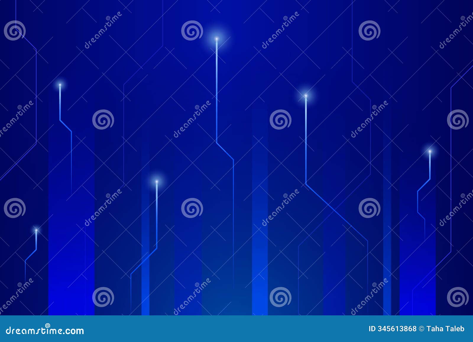 Quiet Futuristic Cyber Light Trails Technology Background. Stock Vector ...