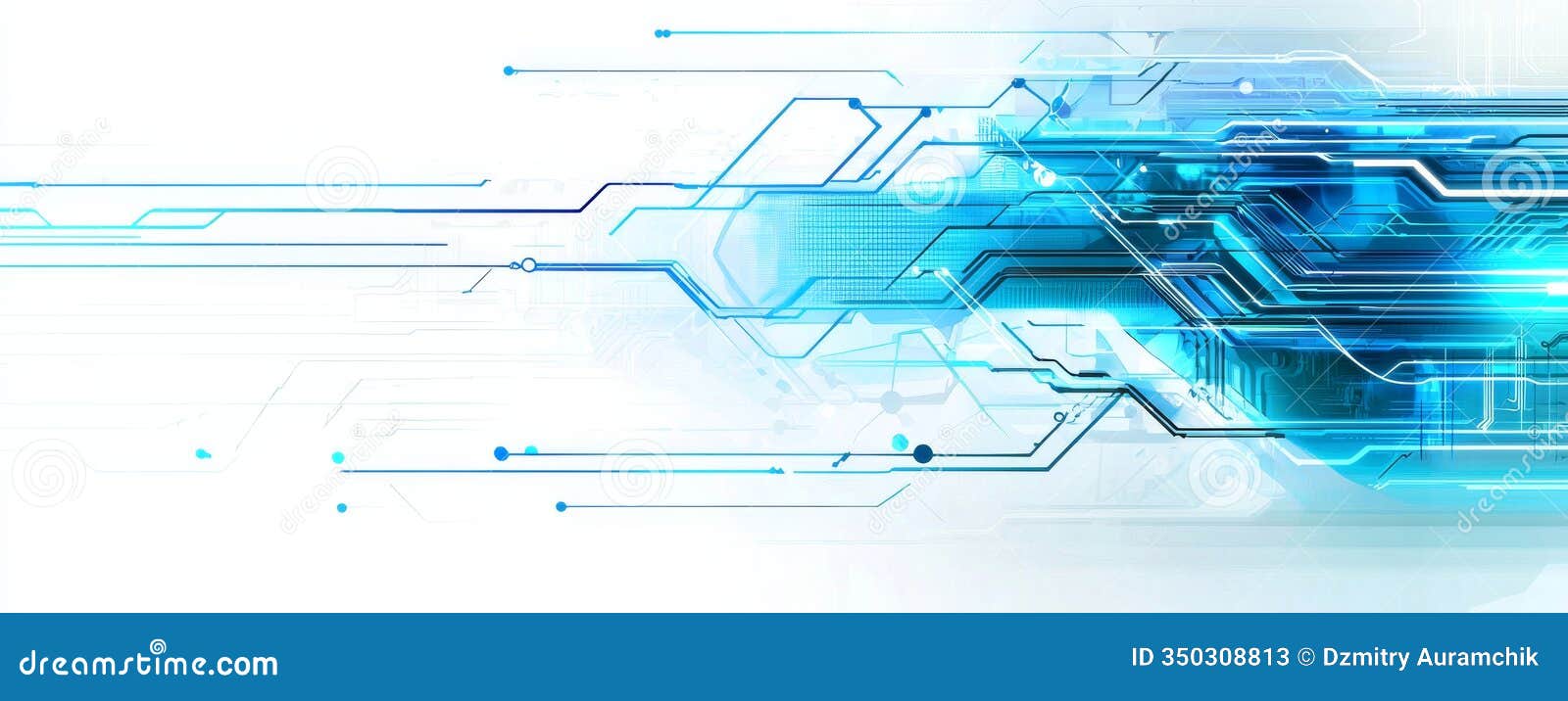 Circuit Lines Depicting Technology and Connections on a White ...