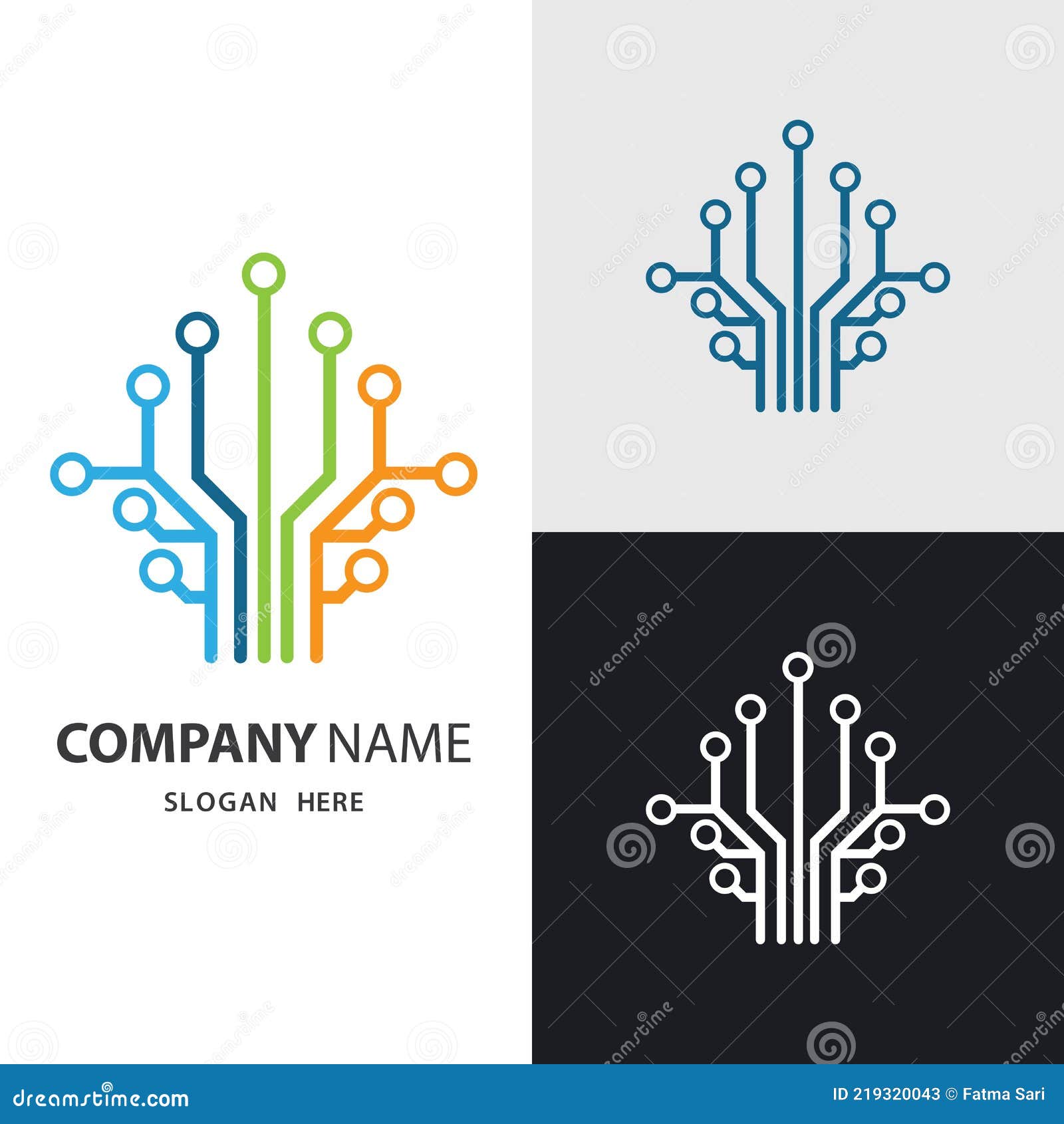 Circuit logo design stock vector. Illustration of sign - 219320043