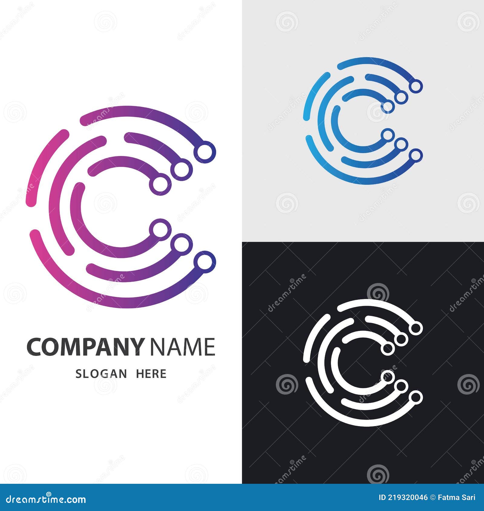 Circuit logo design stock vector. Illustration of vector - 219320046