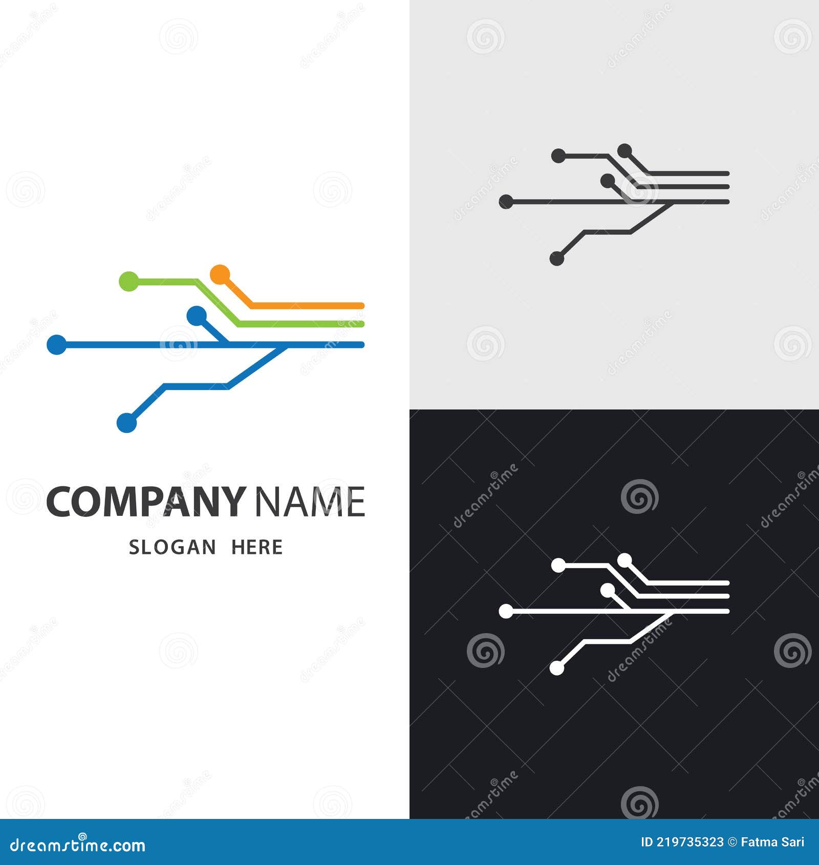 Circuit logo design stock vector. Illustration of industry - 219735323