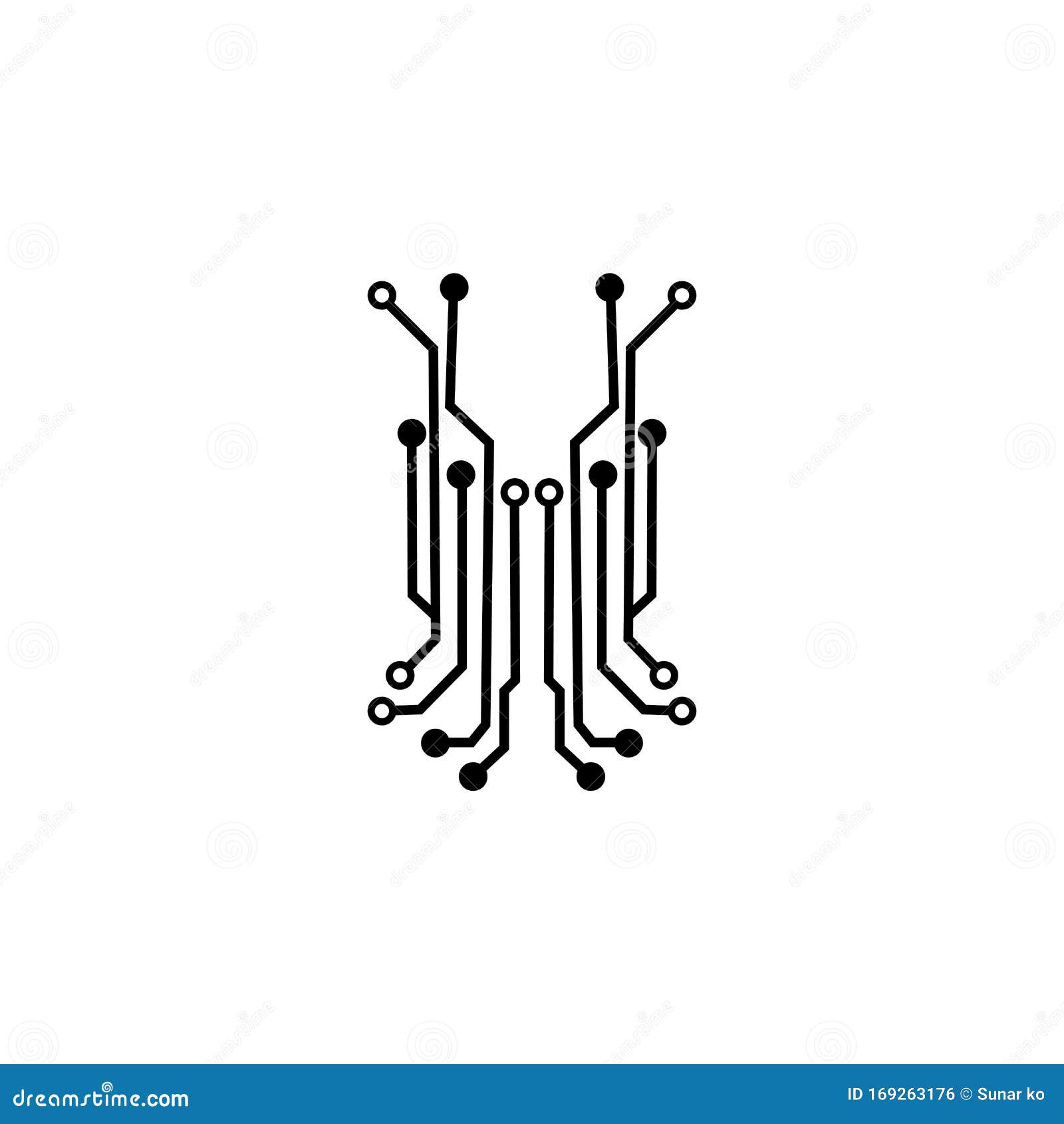 Circuit Logo Template Vector Stock Illustration - Illustration of ...