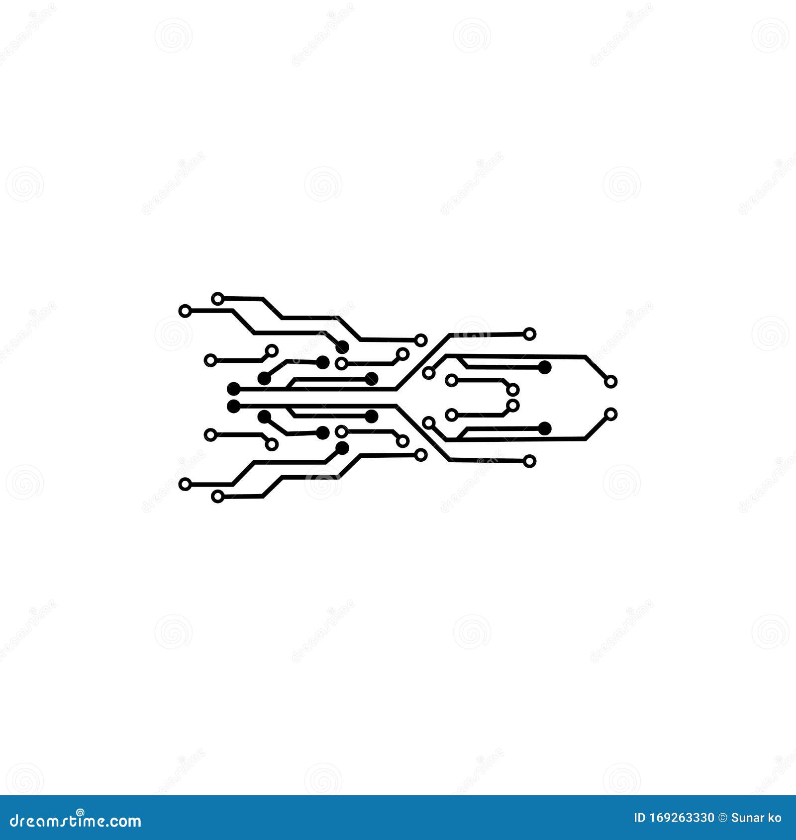 Circuit Logo Template Vector Stock Illustration - Illustration of ...