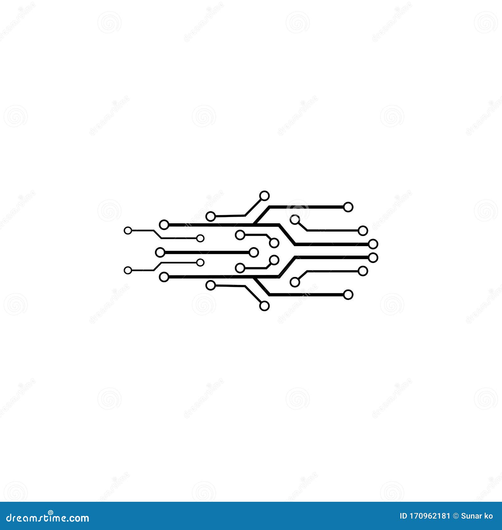 Circuit Logo Template Vector Stock Illustration - Illustration of ...