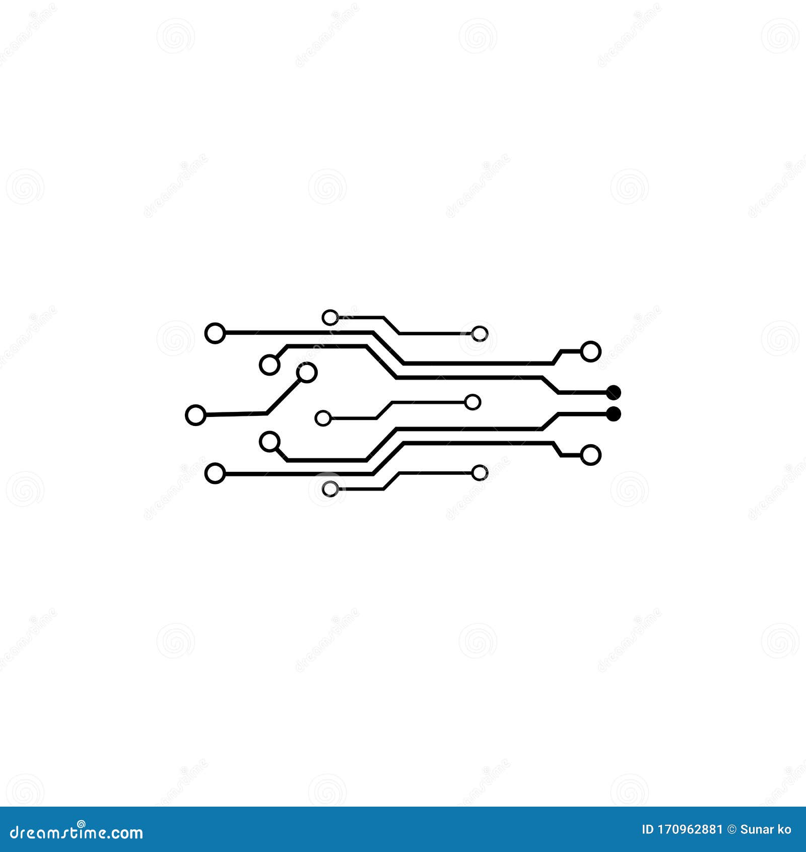 Circuit Logo Template Vector Stock Illustration - Illustration of ...