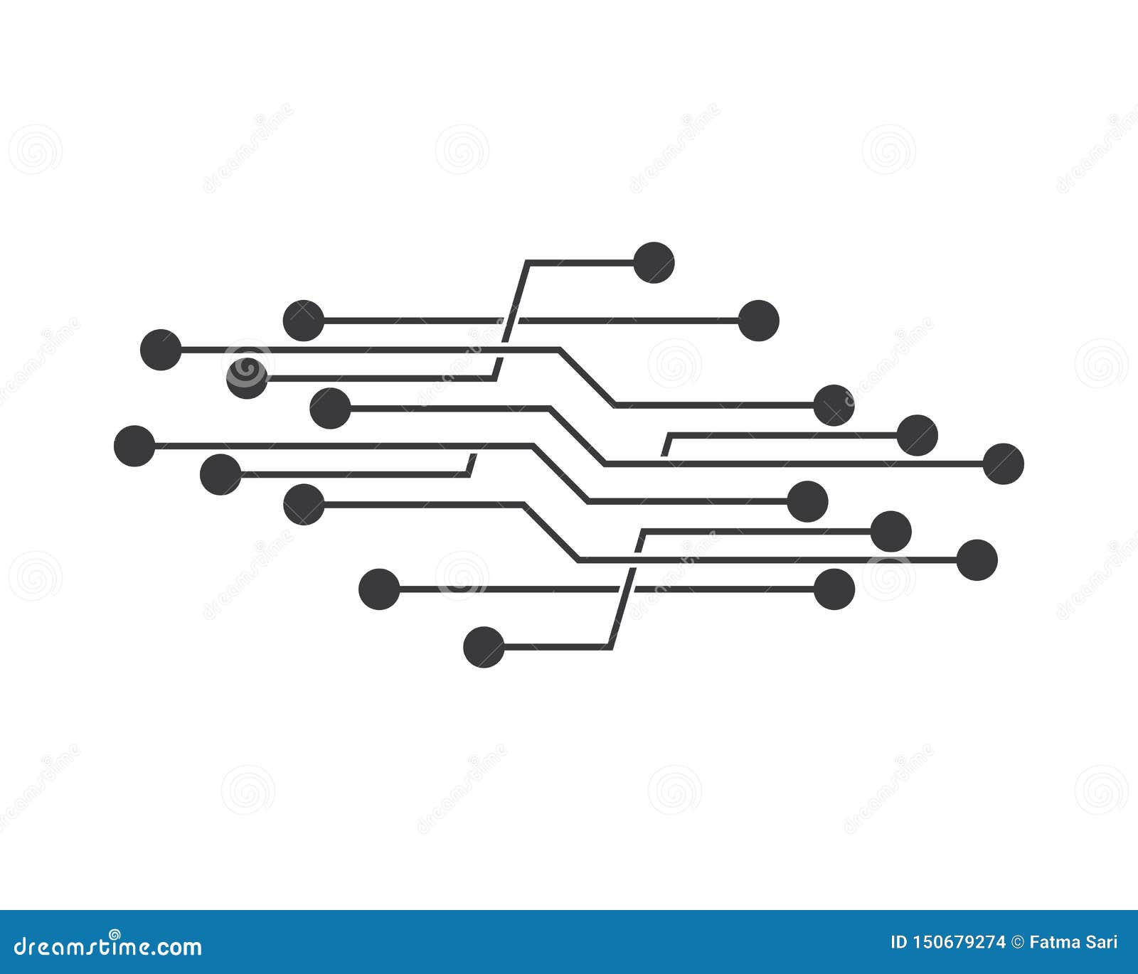 Circuit logo template stock vector. Illustration of circuit - 150679274