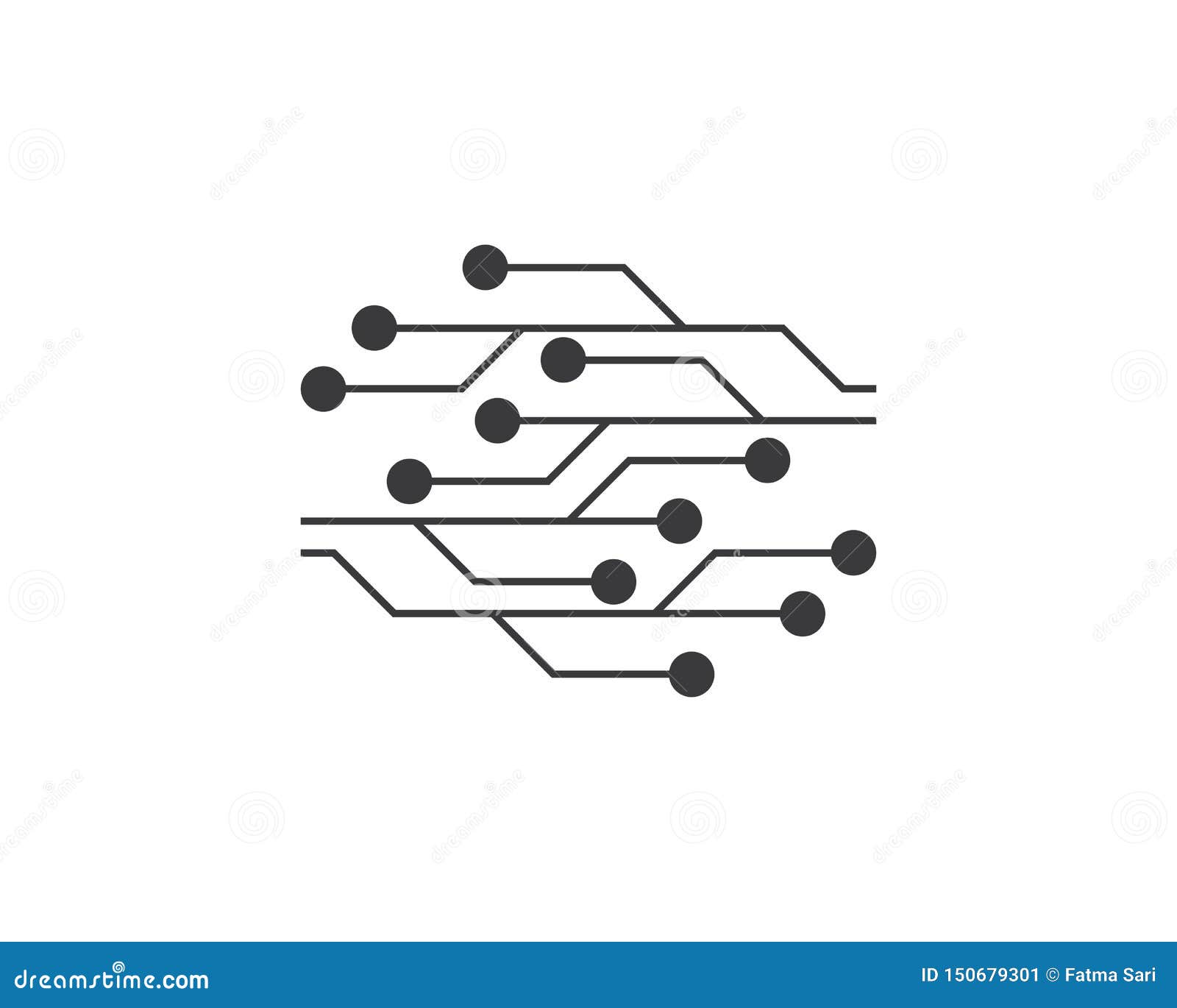 Circuit logo template stock vector. Illustration of background - 150679301