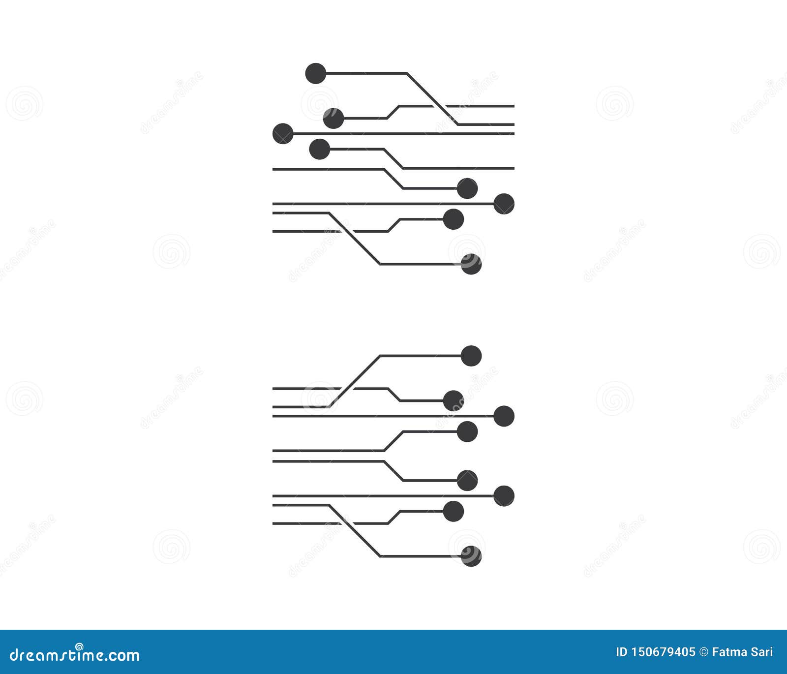 Circuit logo template stock vector. Illustration of tech - 150679405
