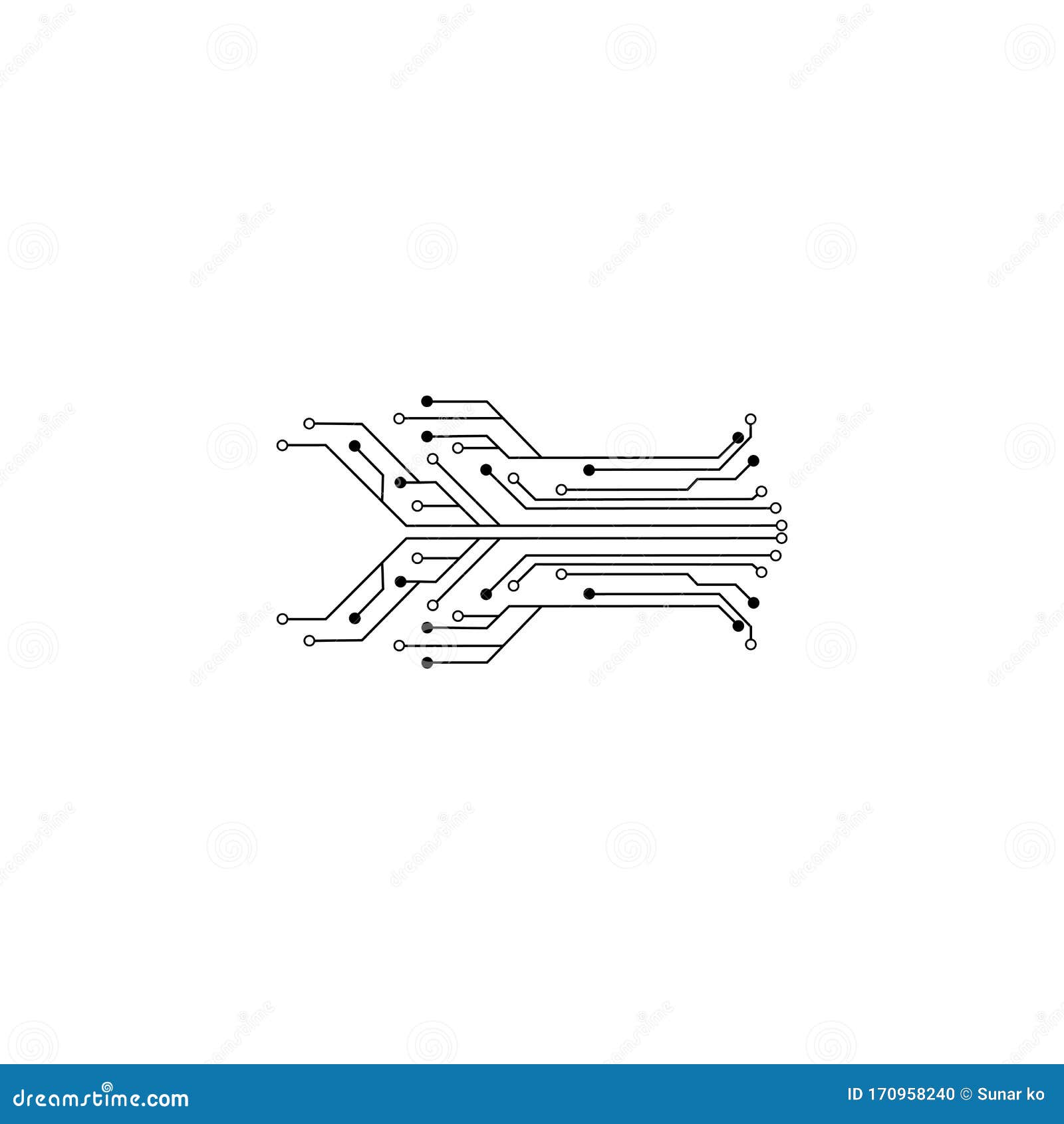 Circuit Logo Template Vector Stock Illustration - Illustration of ...