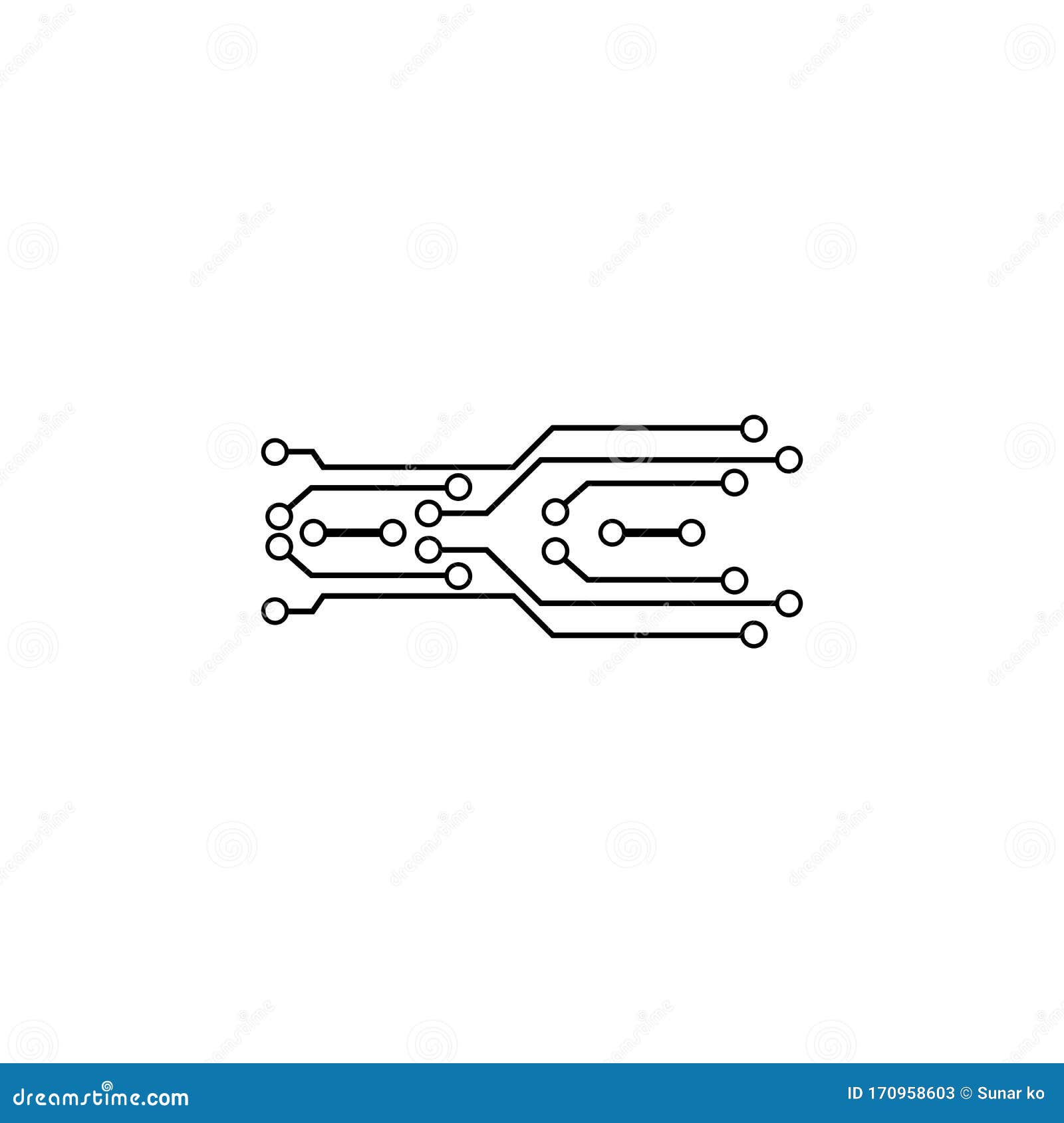 Circuit Logo Template Vector Stock Illustration - Illustration of ...