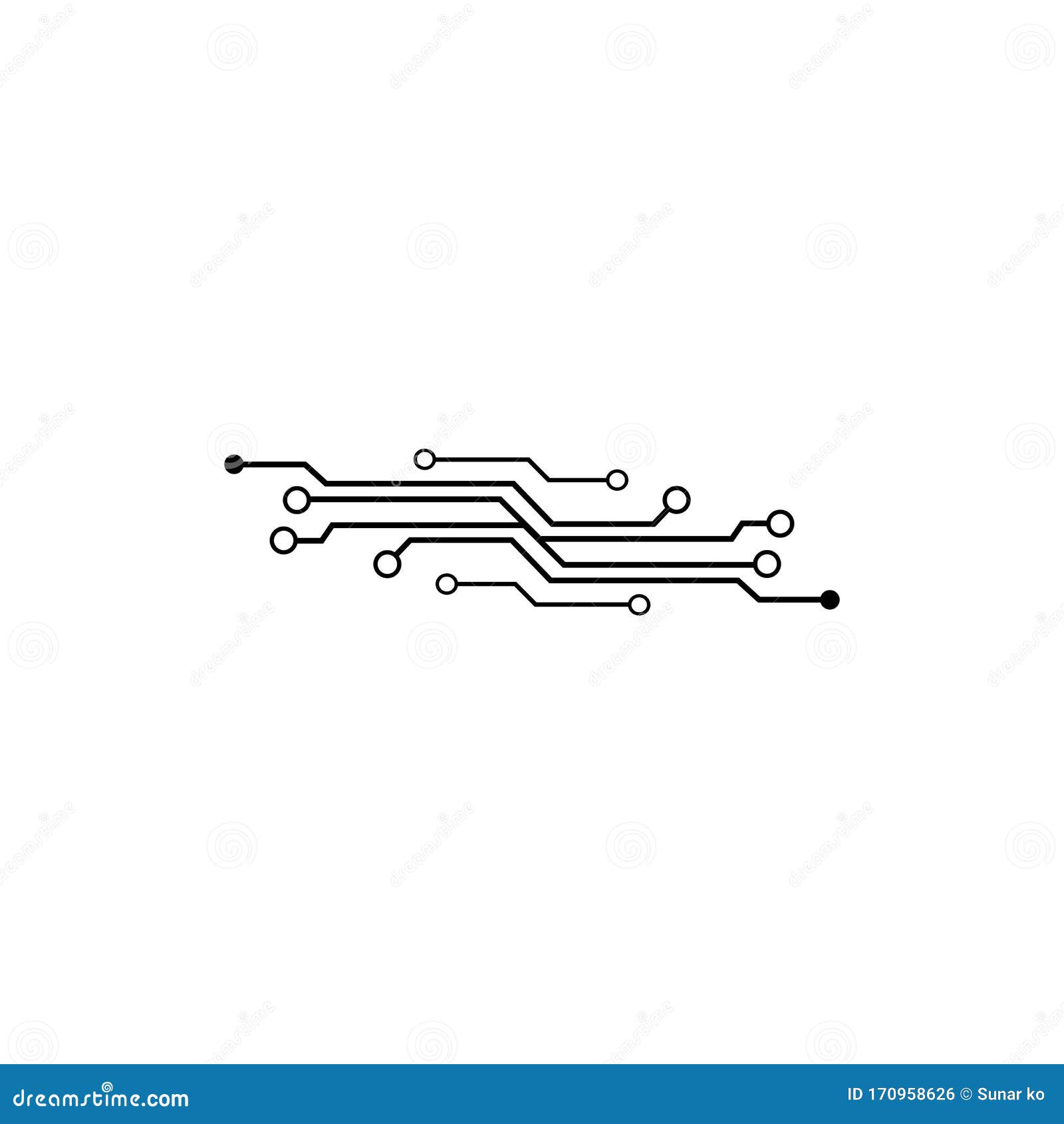 Circuit Logo Template Vector Stock Illustration - Illustration of ...